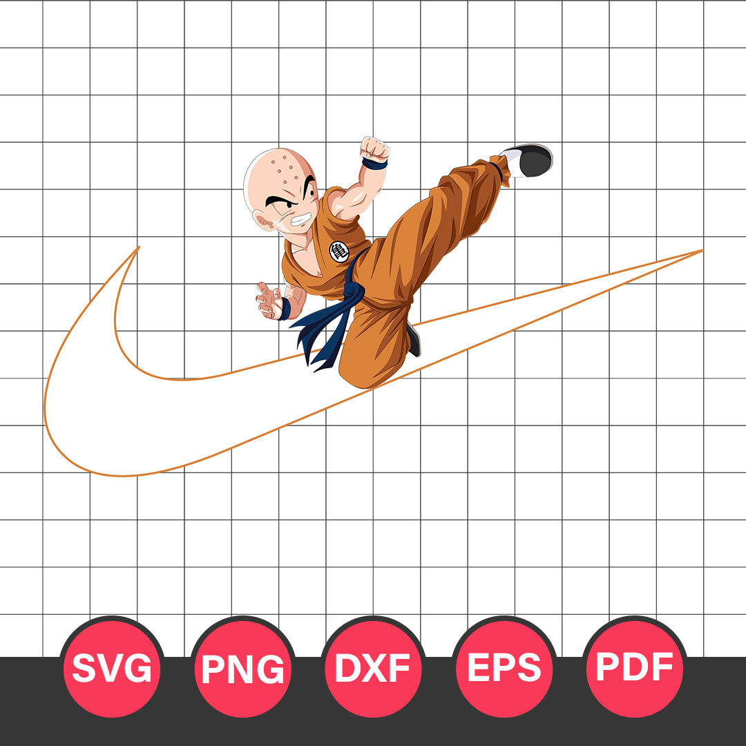 Krillin x Nike Svg, Dragon Ball Svg, Dragon Ball Character S | Inspire ...