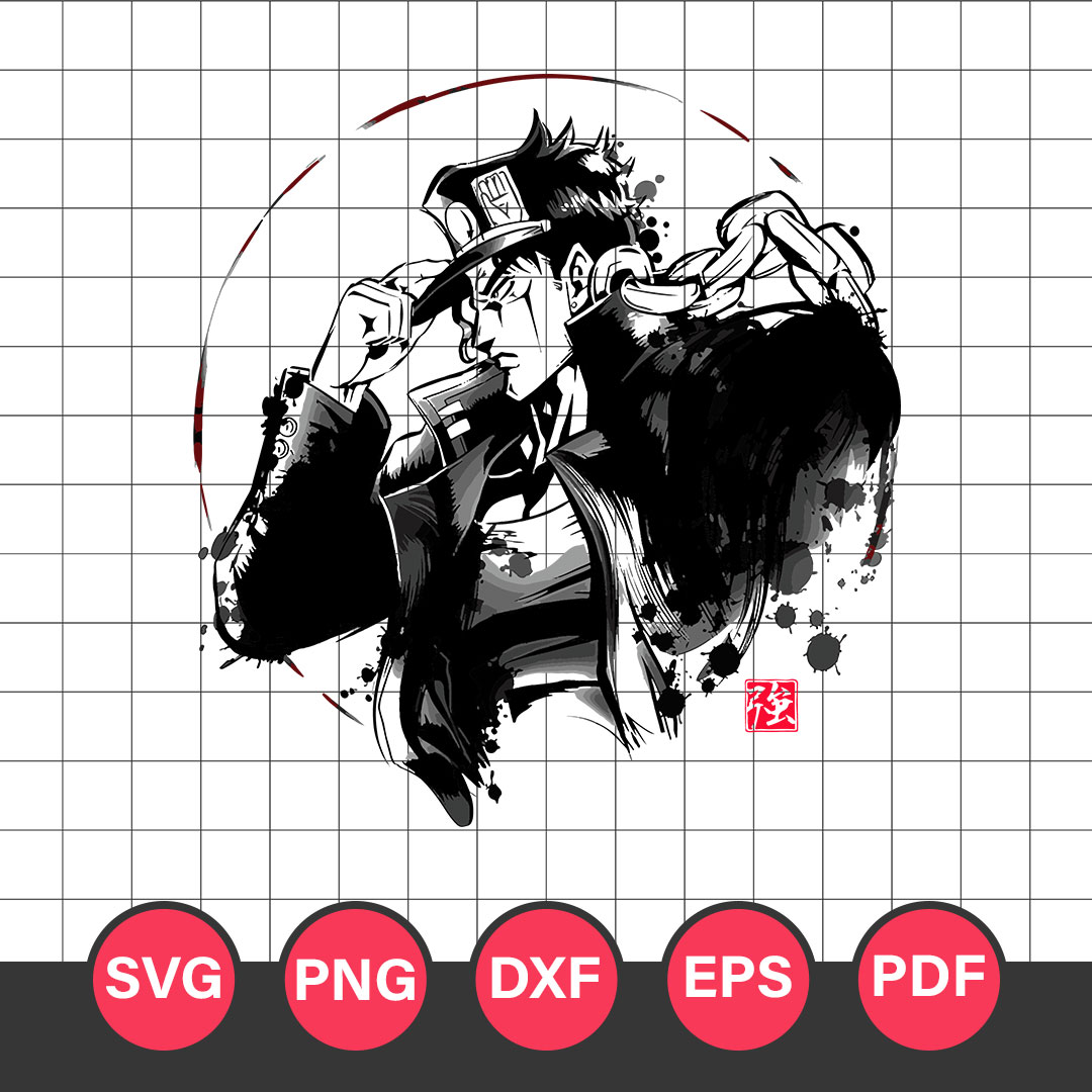 Kujo Jotaro Svg, JoJos Bizarre Svg, Anime Svg, Anime Manga S | Inspire ...