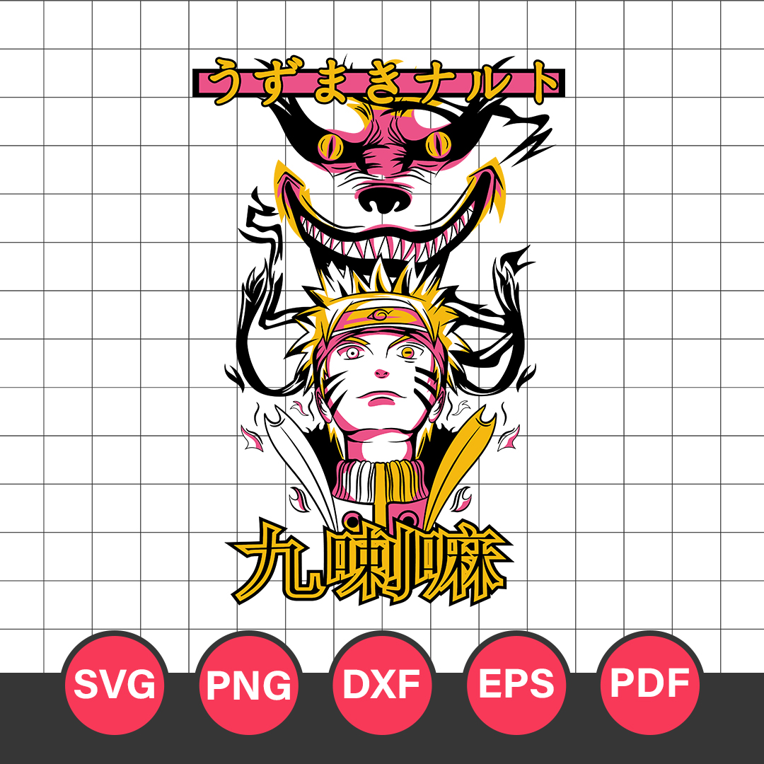 Kurama And Naruto Uzumaki Svg, Kurama Svg, Naruto Svg, Anime - Inspire ...