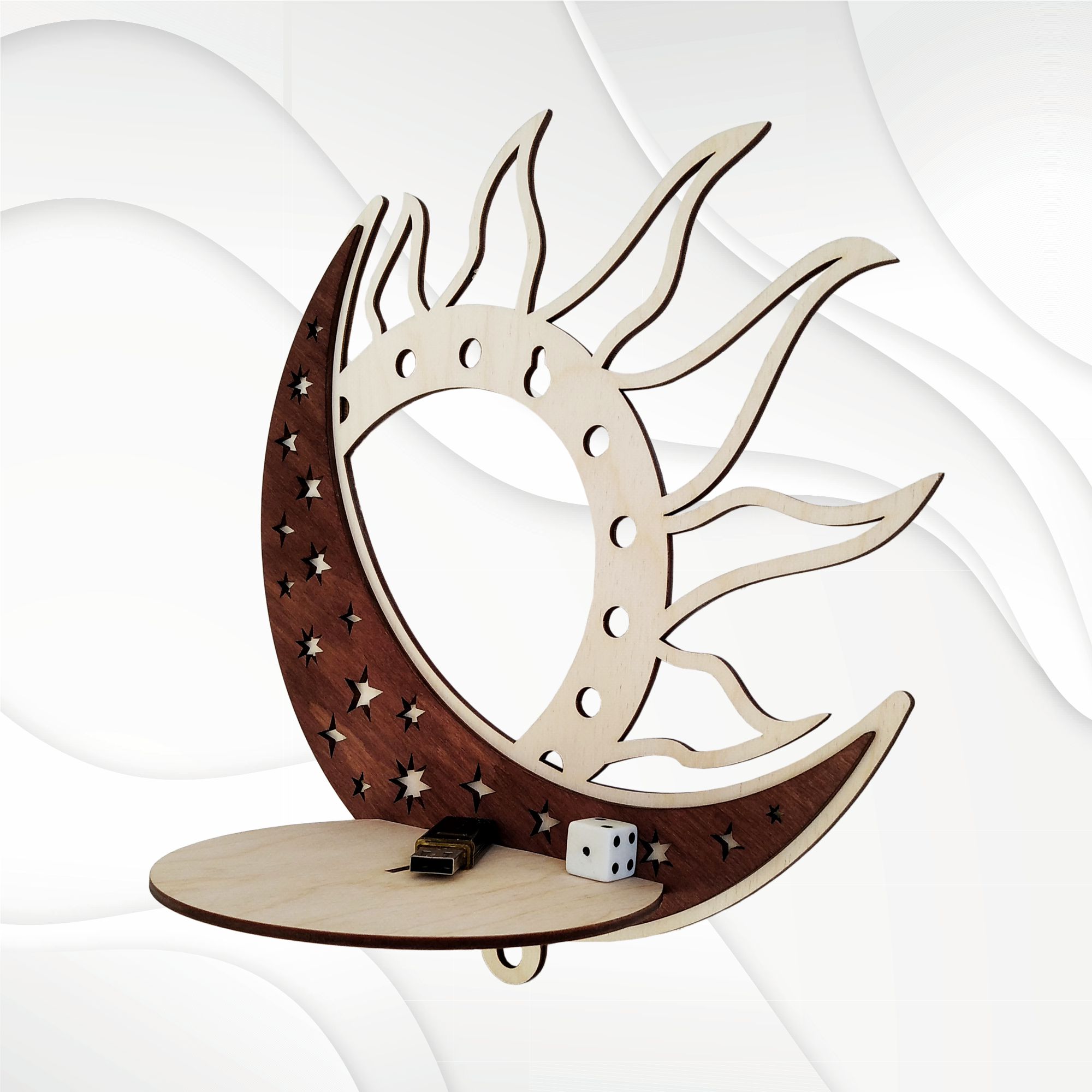 Gift shelf sun moon, design laser cutting. Laser cut drawing - Inspire ...