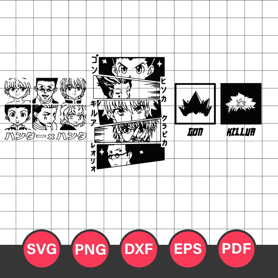 Anime Bundle Svg, Kawaii Svg, Anime Svg, Anime Manga Svg, Pn | Inspire ...