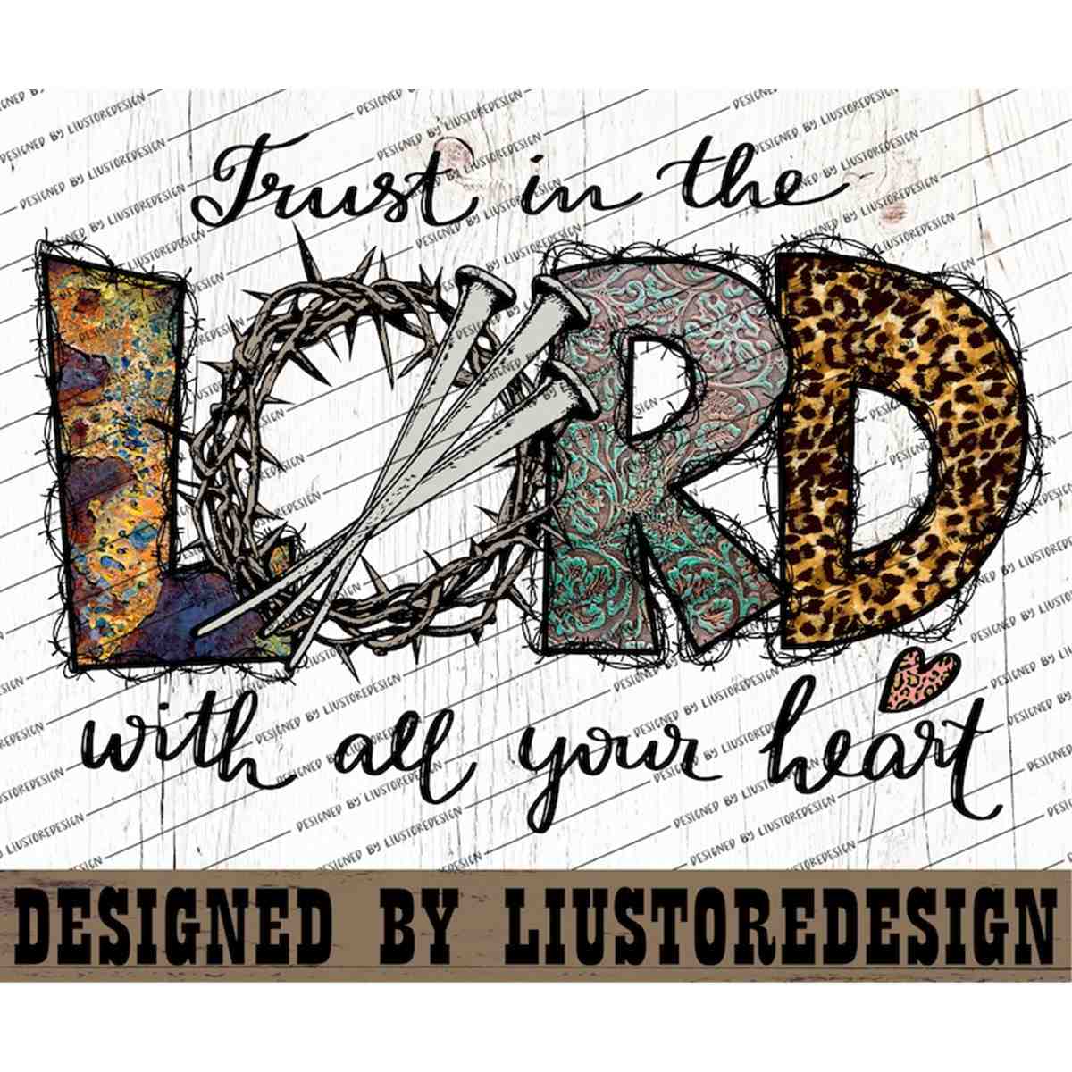 Trust The Lord With All Your Heart PNG, Design Download png, - Inspire ...