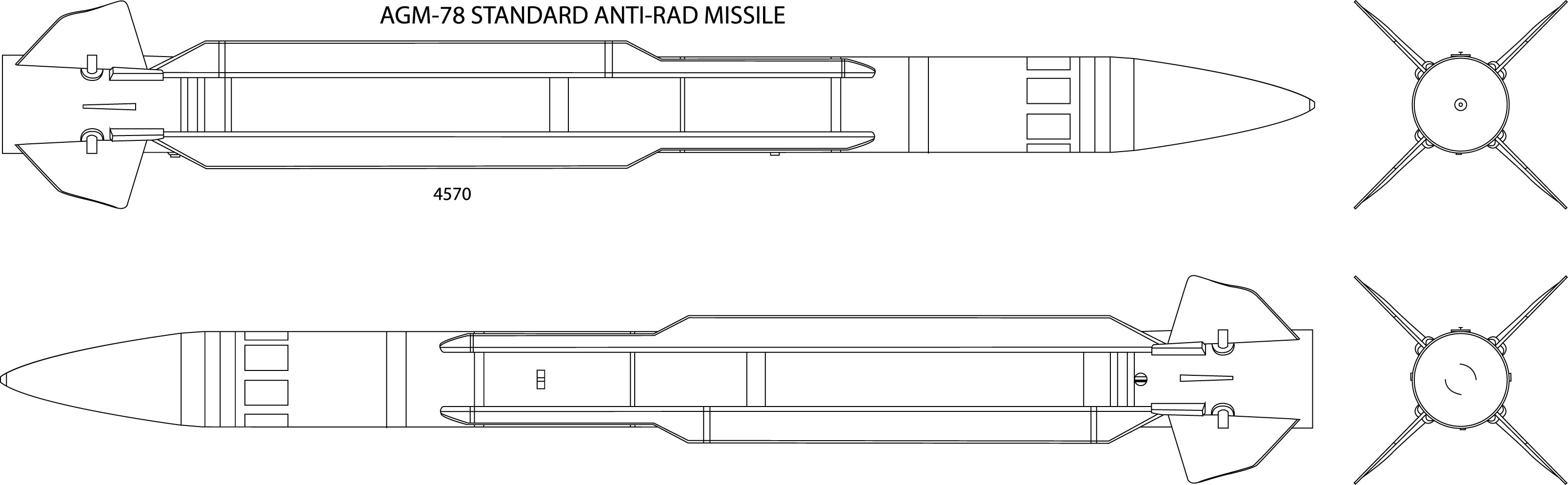 AGM-78 STANDARD ANTI-RAD MISSILE Ai, Vector, SVG, DXF, PNG, | Inspire ...