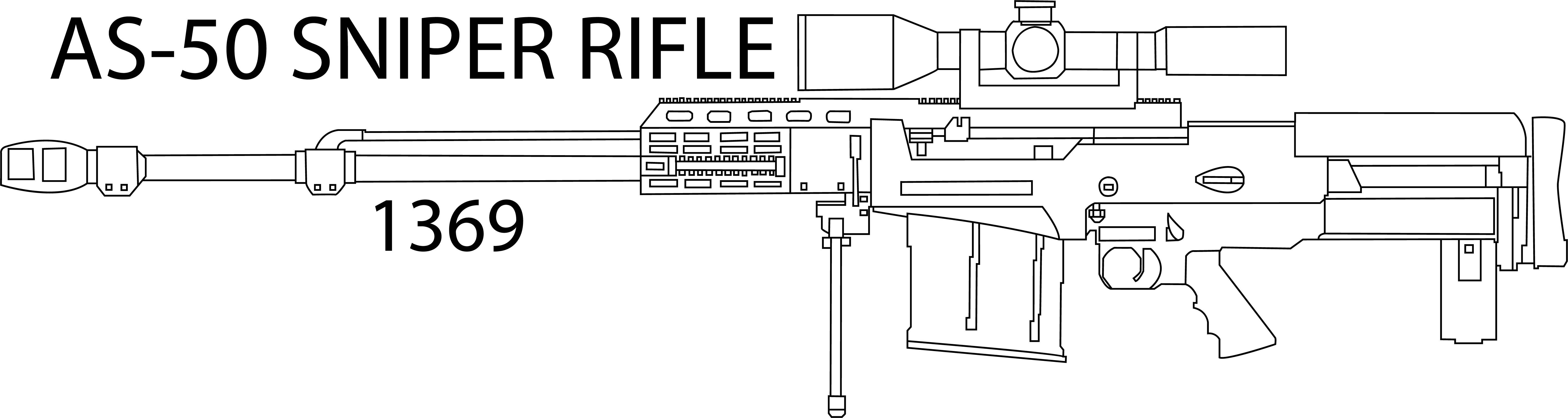 AS-50 SNIPER RIFLE Ai, Vector, SVG, DXF, PNG, Digital file - Inspire Uplift