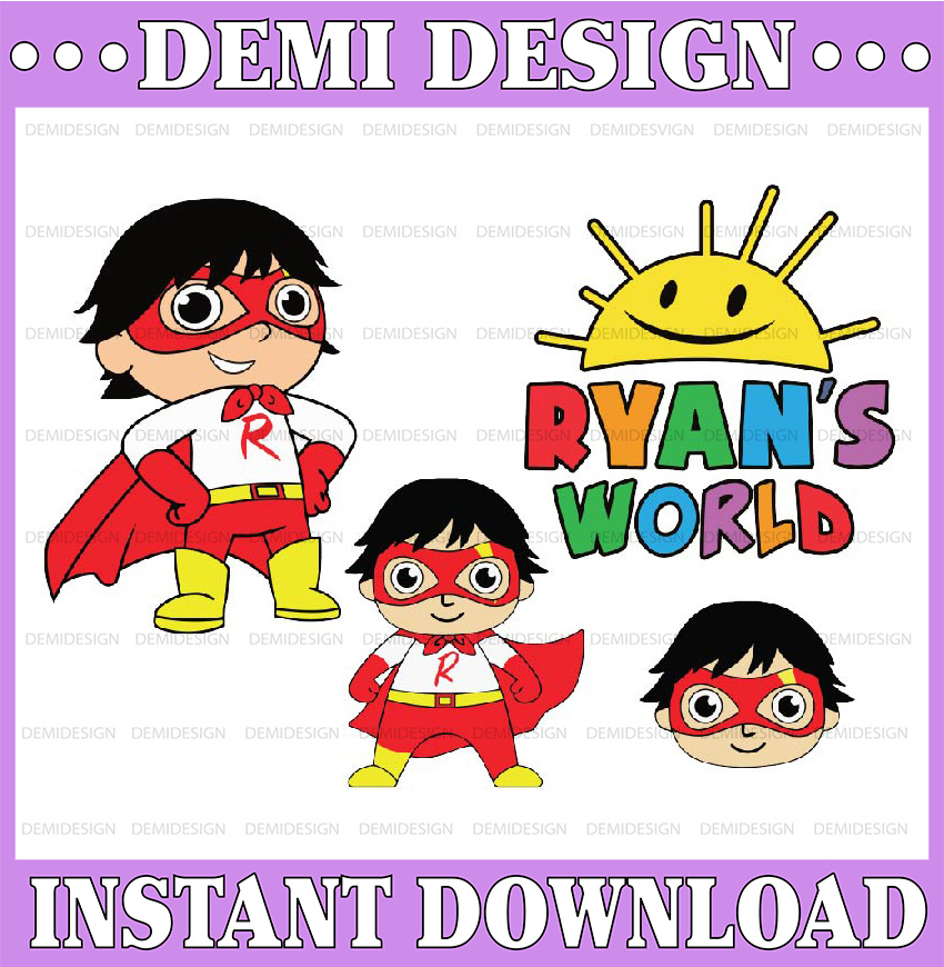 Ryans World Characters PNG SVG JPG Digital downloads, Birthd | Inspire ...