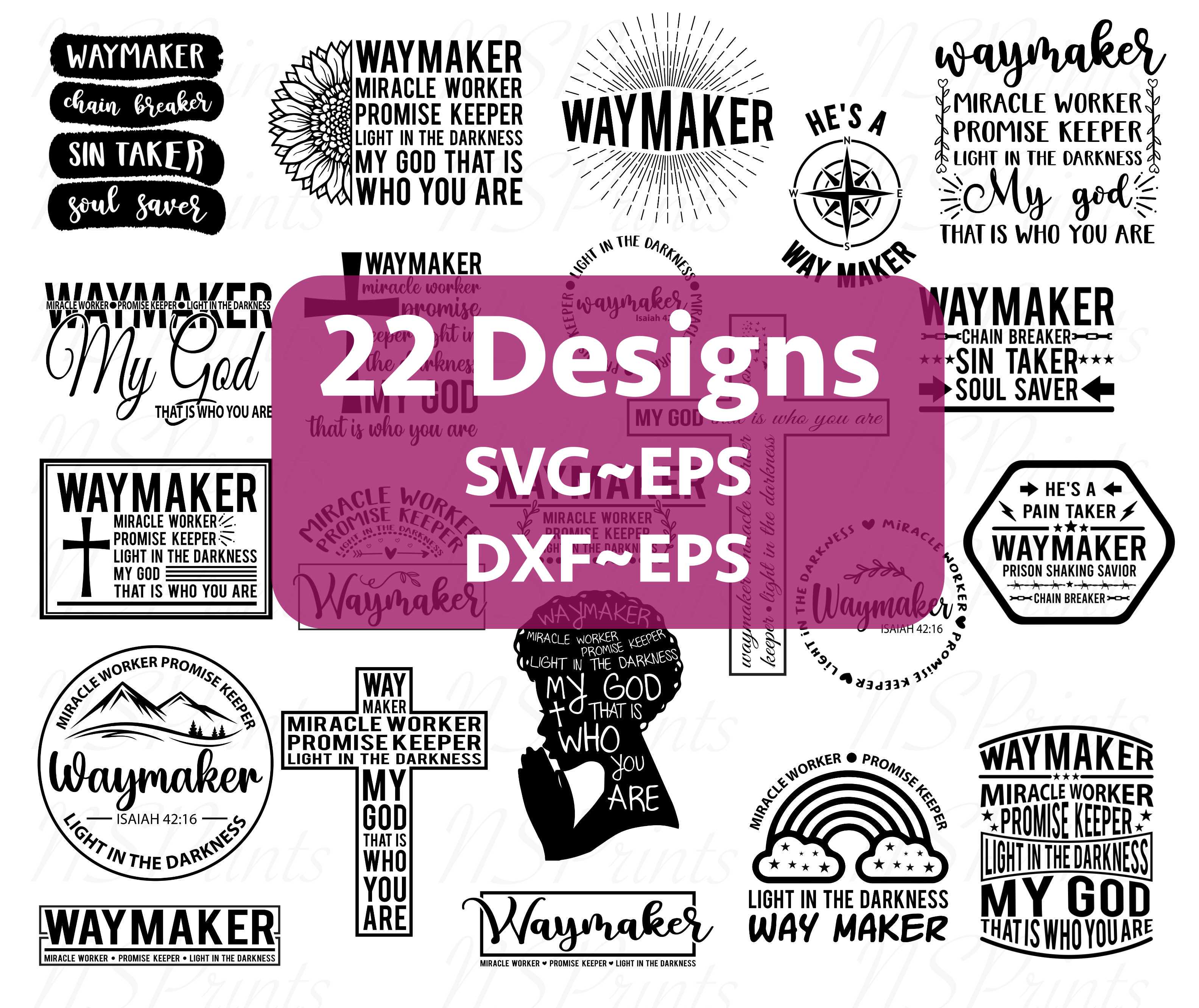 WAYMAKER Christian Bundle SVG, Scripture Bundle, Instant Dow | Inspire ...