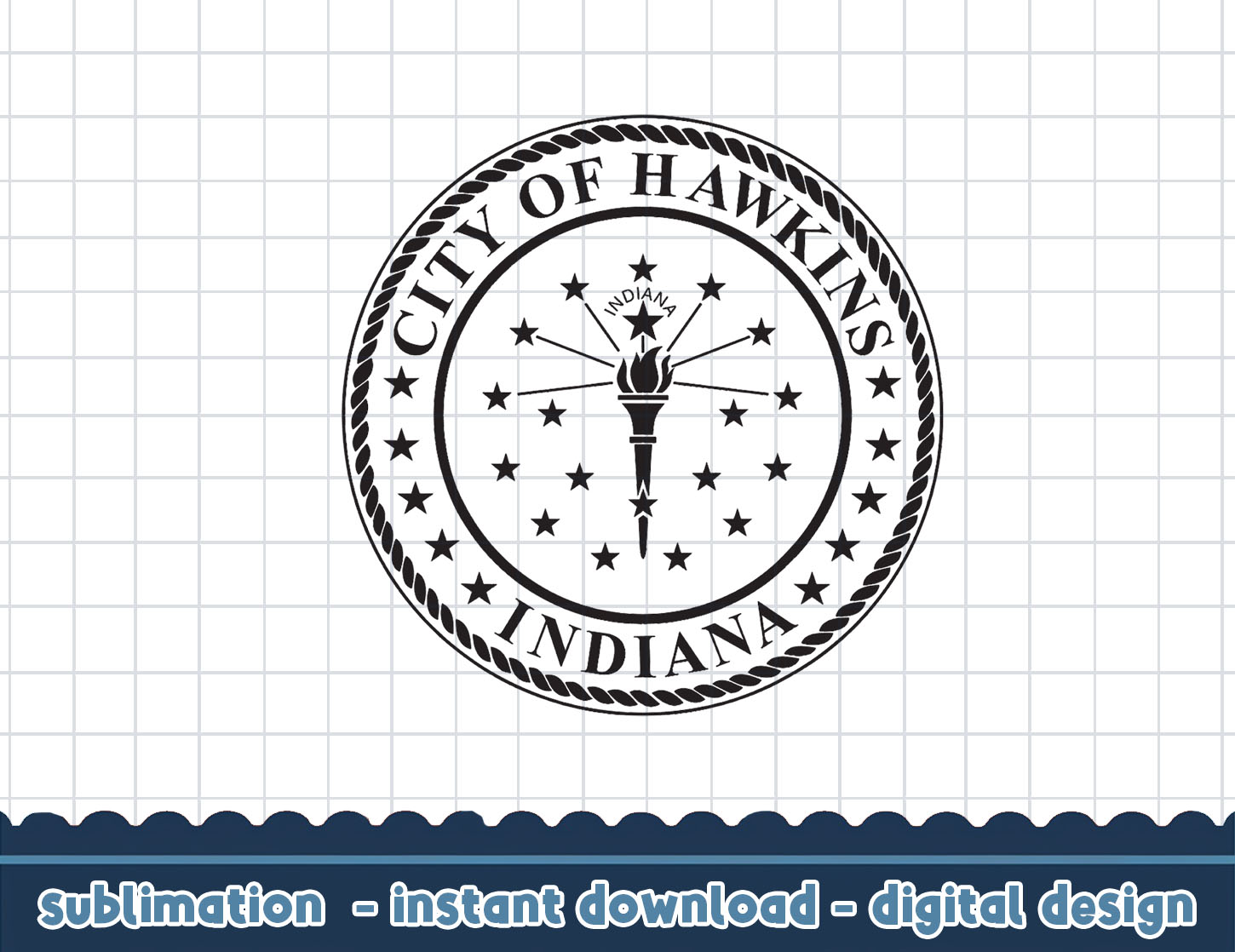 Netflix Stranger Things City Of Hawkins Indiana Seal png,dig | Inspire ...