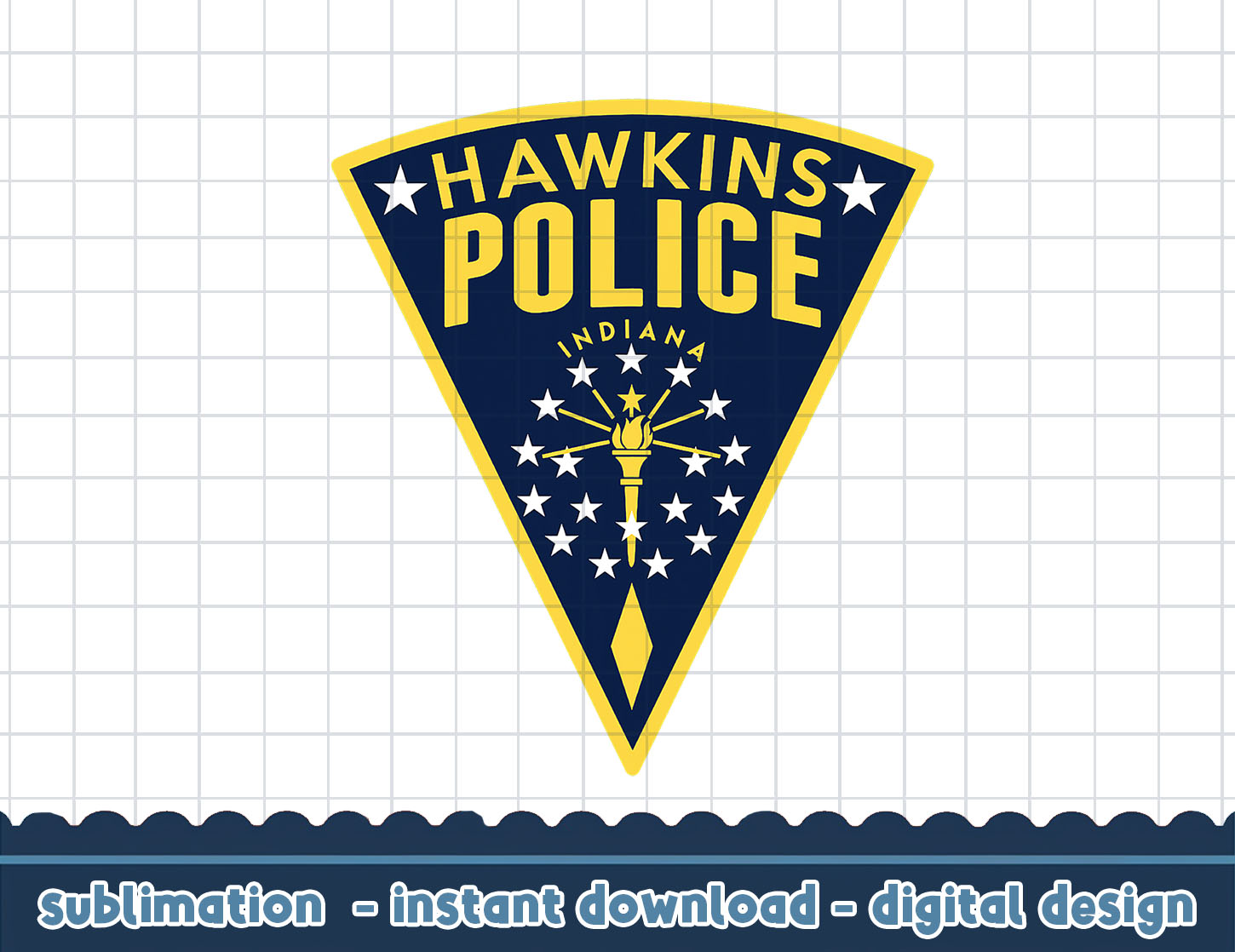 Netflix Stranger Things Hawkins Police Patch png,digital pri | Inspire ...