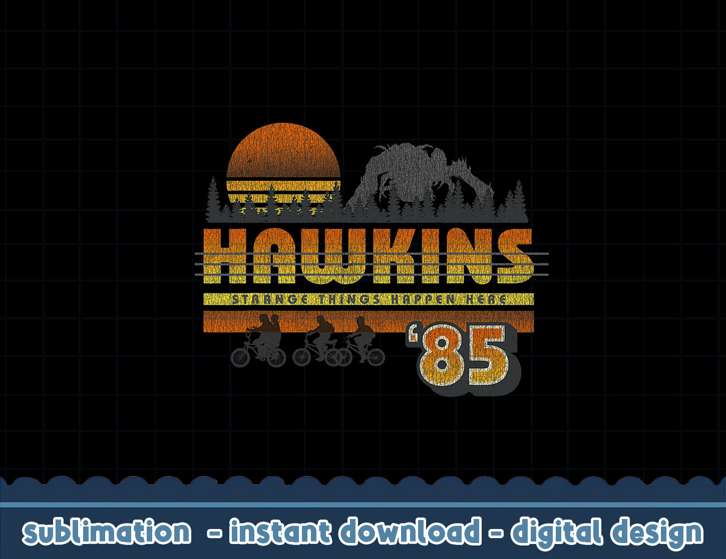 Netflix Stranger Things Hawkins Strange Things 85 Retro png, | Inspire ...