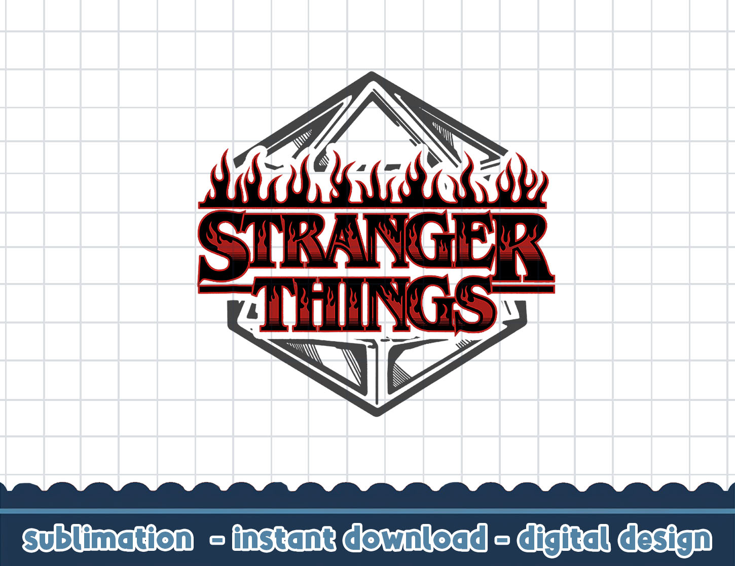 Stranger Things 4 Flames Text Logo Die png,digital print | Inspire Uplift