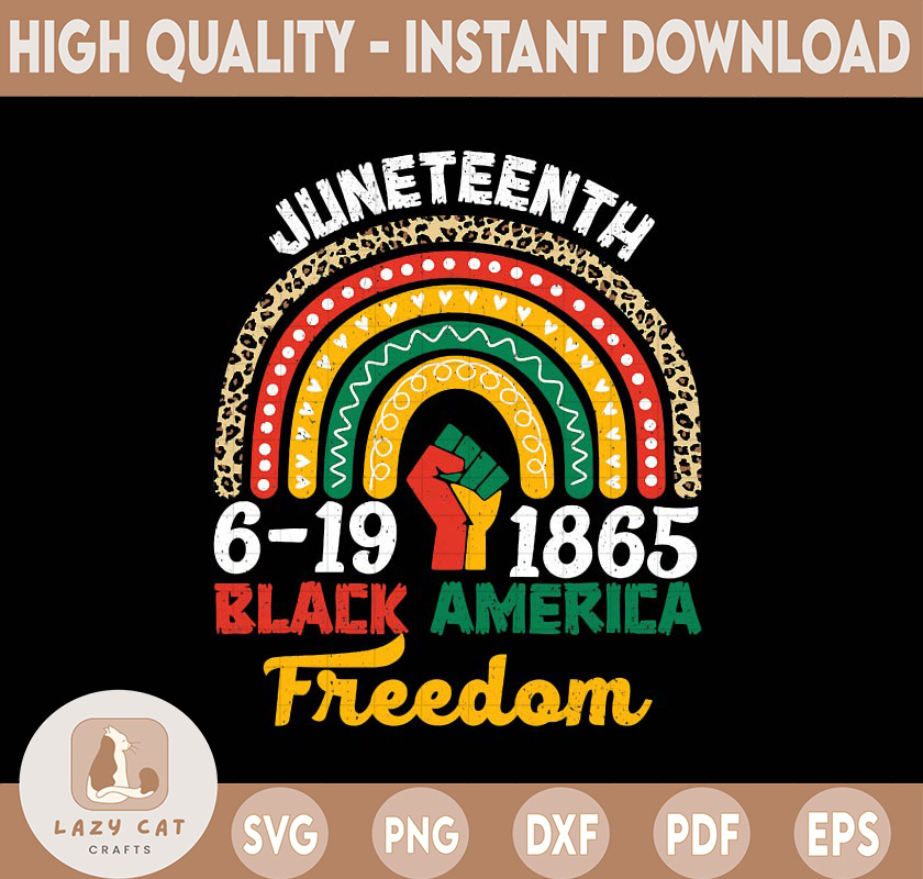 Juneteenth Black American Freedom June 19th 1865 Png Digital - Inspire ...
