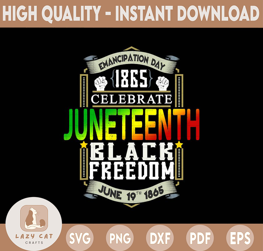 Juneteenth 1865 Png, Emancipation day Png, Clipart 19th 1865 | Inspire ...