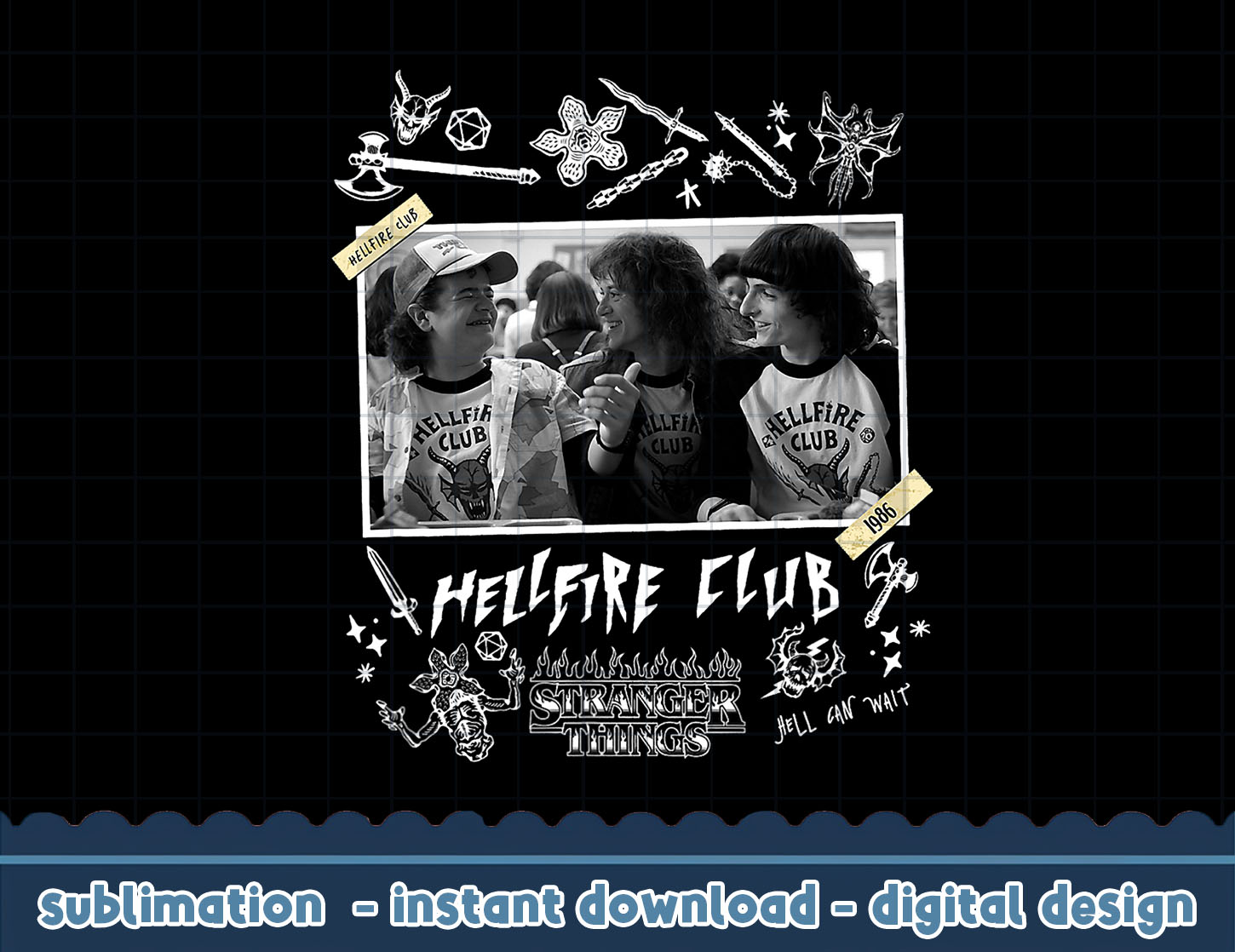 Stranger Things 4 Hellfire Club Yearbook Group Photo png,dig - Inspire ...