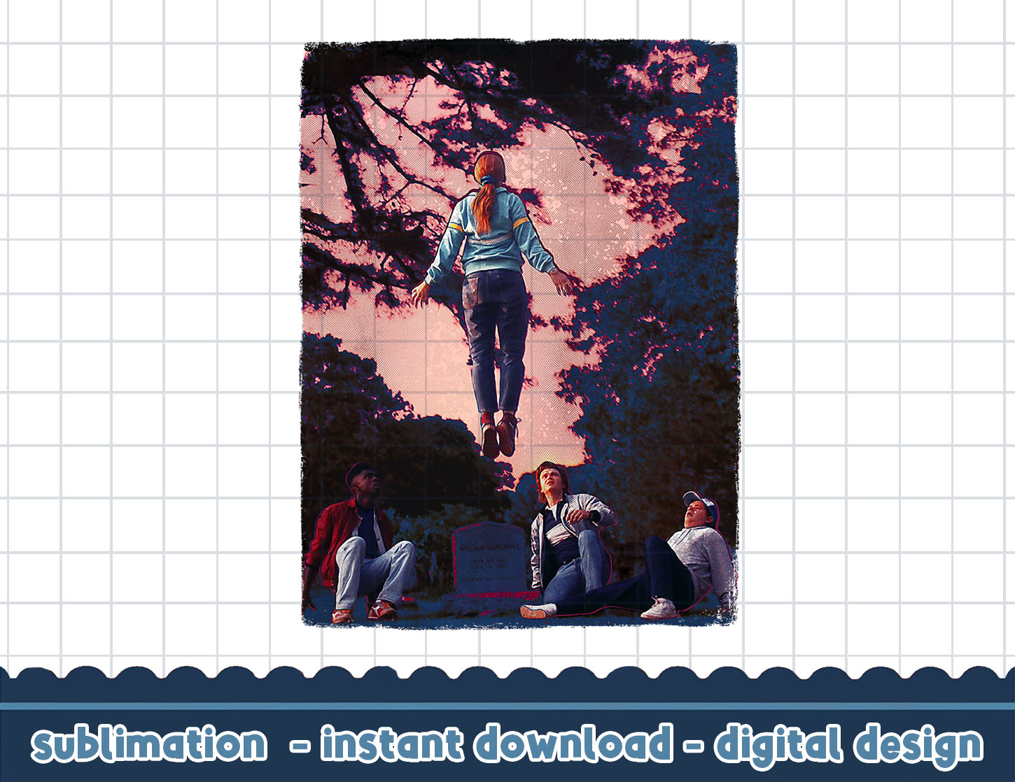 Stranger Things 4 Mad Max Floating Poster png,digital print | Inspire ...