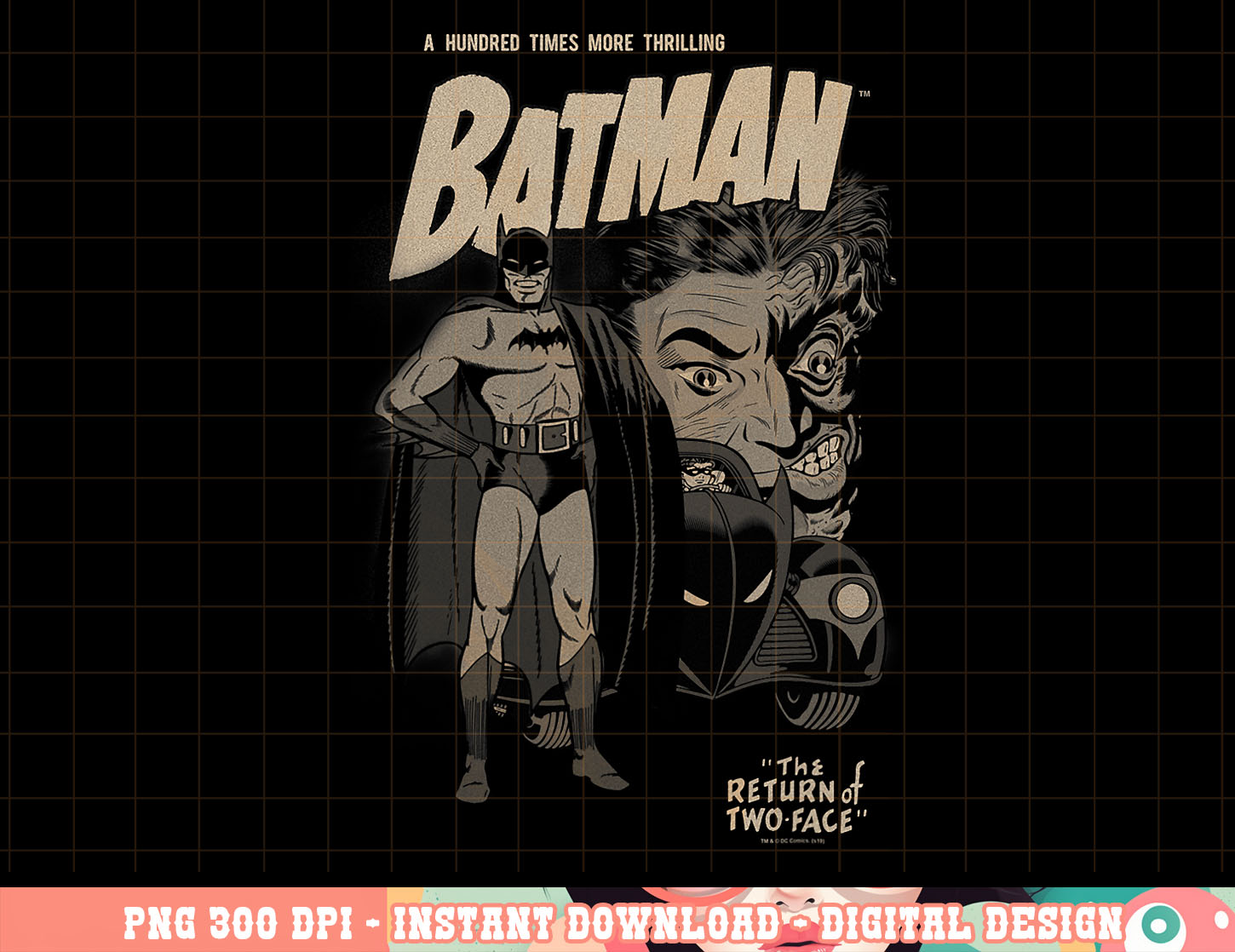 Batman The Return of Two-Face png, digital print,instant dow | Inspire ...