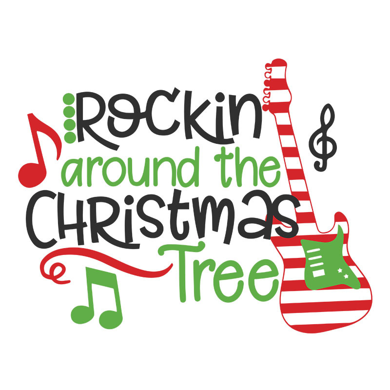 Rockin Around The Christmas Tree Svg, silhouette svg fies | Inspire Uplift