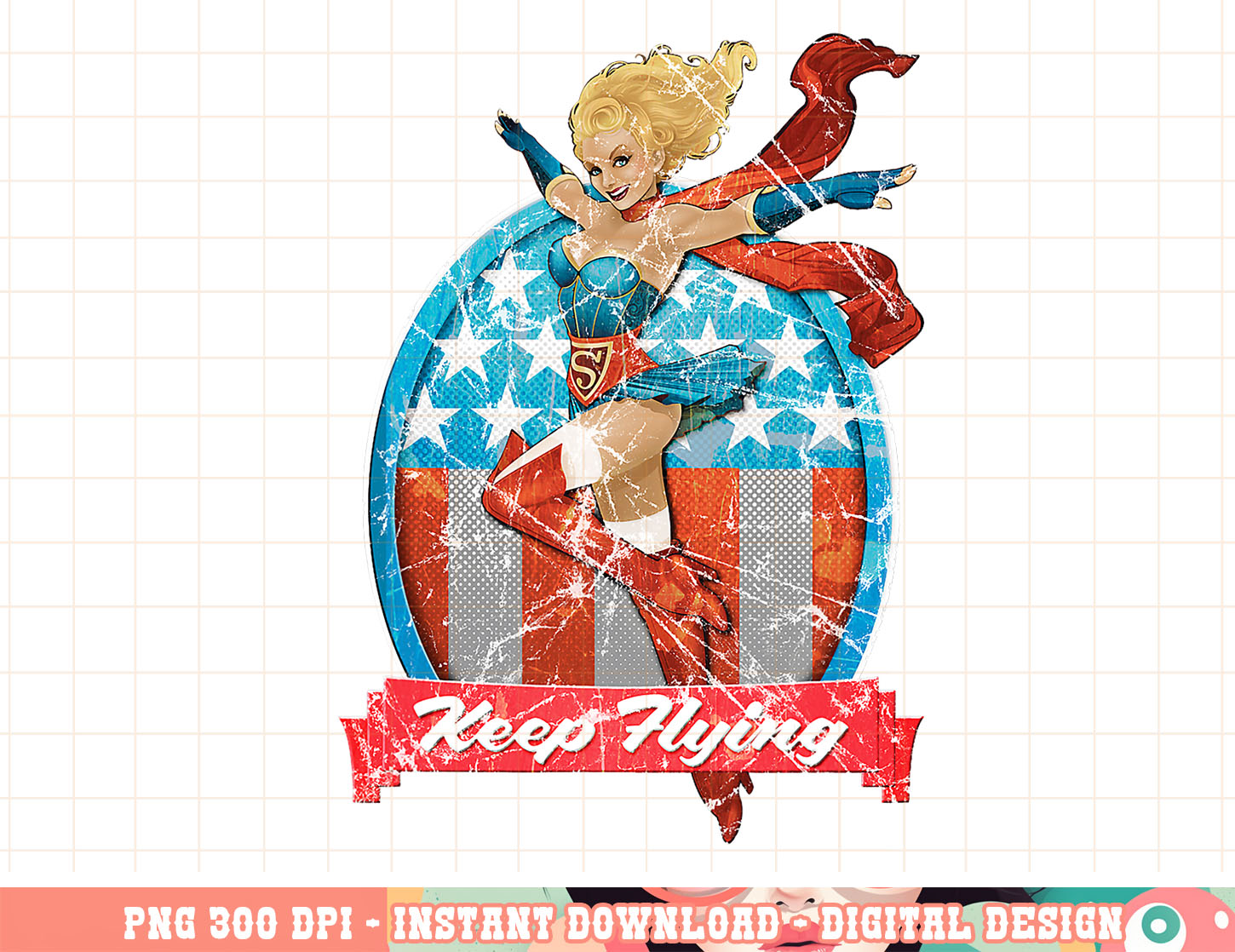 DC Bombshells Supergirl Badge Keep Flying 01 Colour png, dig - Inspire ...