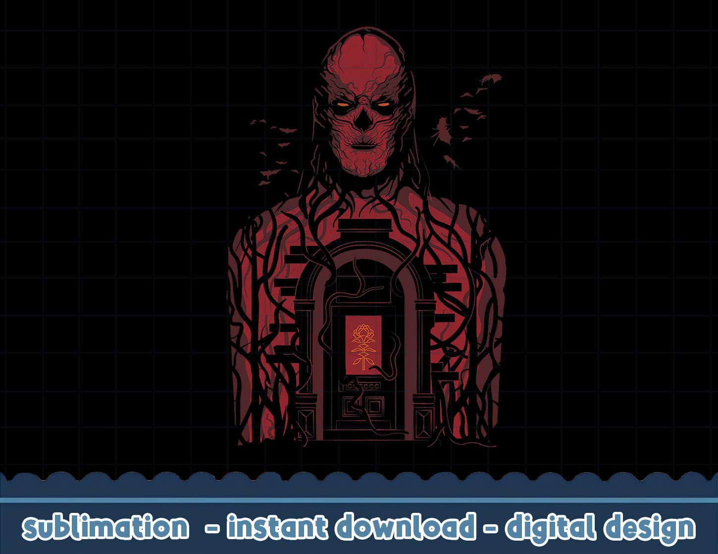 Stranger Things 4 Vecna Door Inside png,digital print | Inspire Uplift