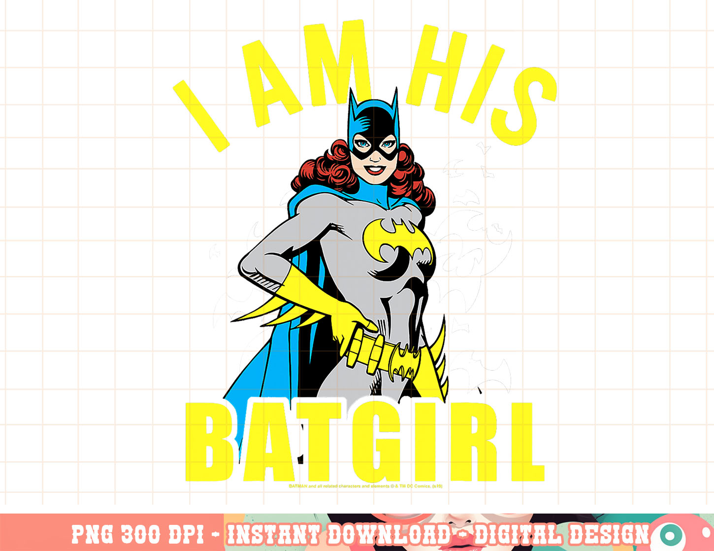 DC Comics Batman His Batgirl png, digital print,instant down | Inspire ...