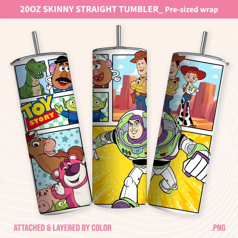 Toy Story Tumbler Skinny 20oz, Toy Story Png Wrap, Toy Story - Inspire ...