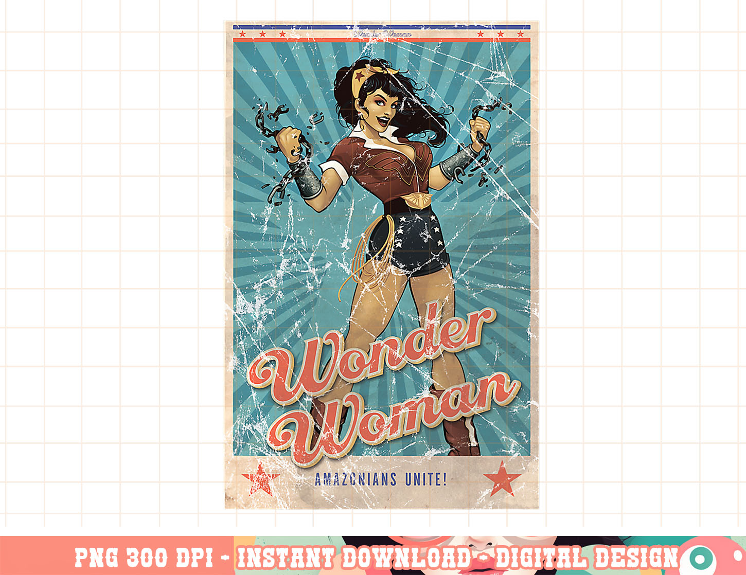 DC Comics Bombshells Wonder Woman Cover Unite - Colour png, | Inspire ...