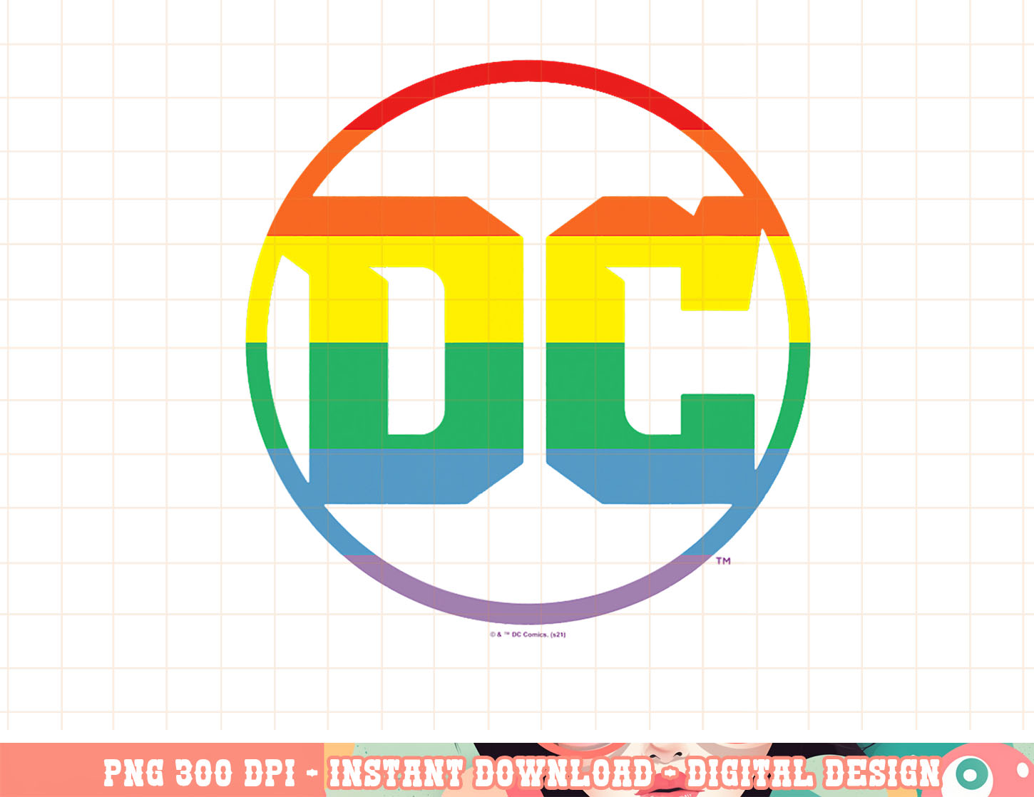 DC Comics Pride DC Rainbow Logo png, digital print,instant d | Inspire ...