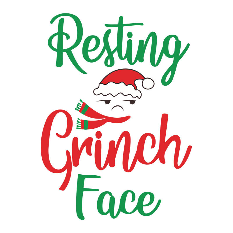 Resting Grinch Face Christmas Svg, silhouette svg fies - Inspire Uplift