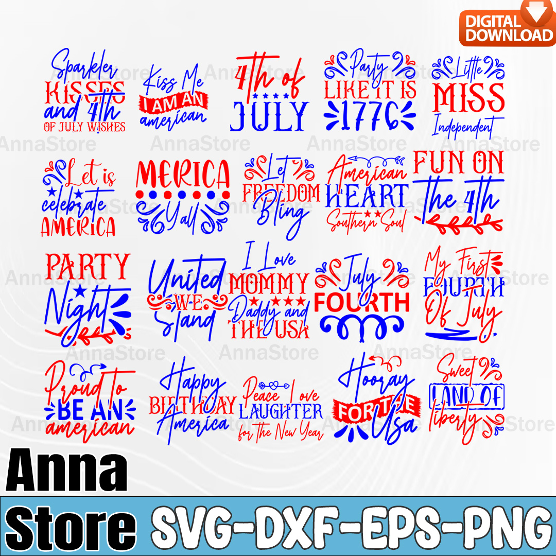 4th of July SVG Bundle, July 4th SVG, Let Freedom Bling Svg, | Inspire ...
