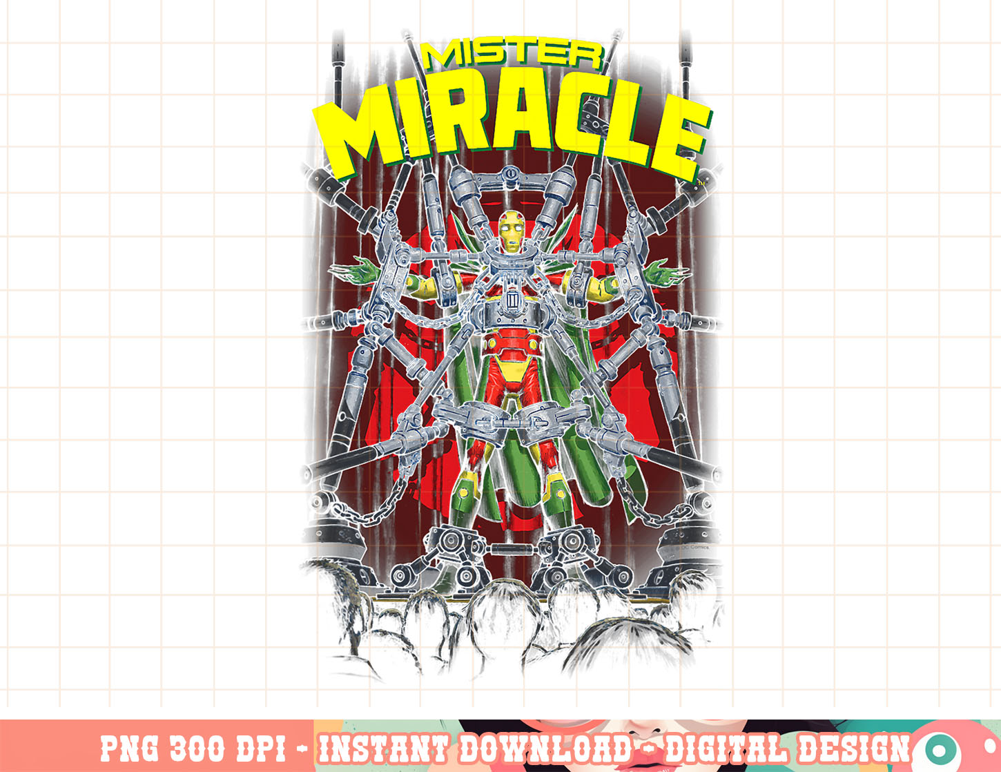 Justice League Mister Miracle png, digital print,instant dow - Inspire Uplift