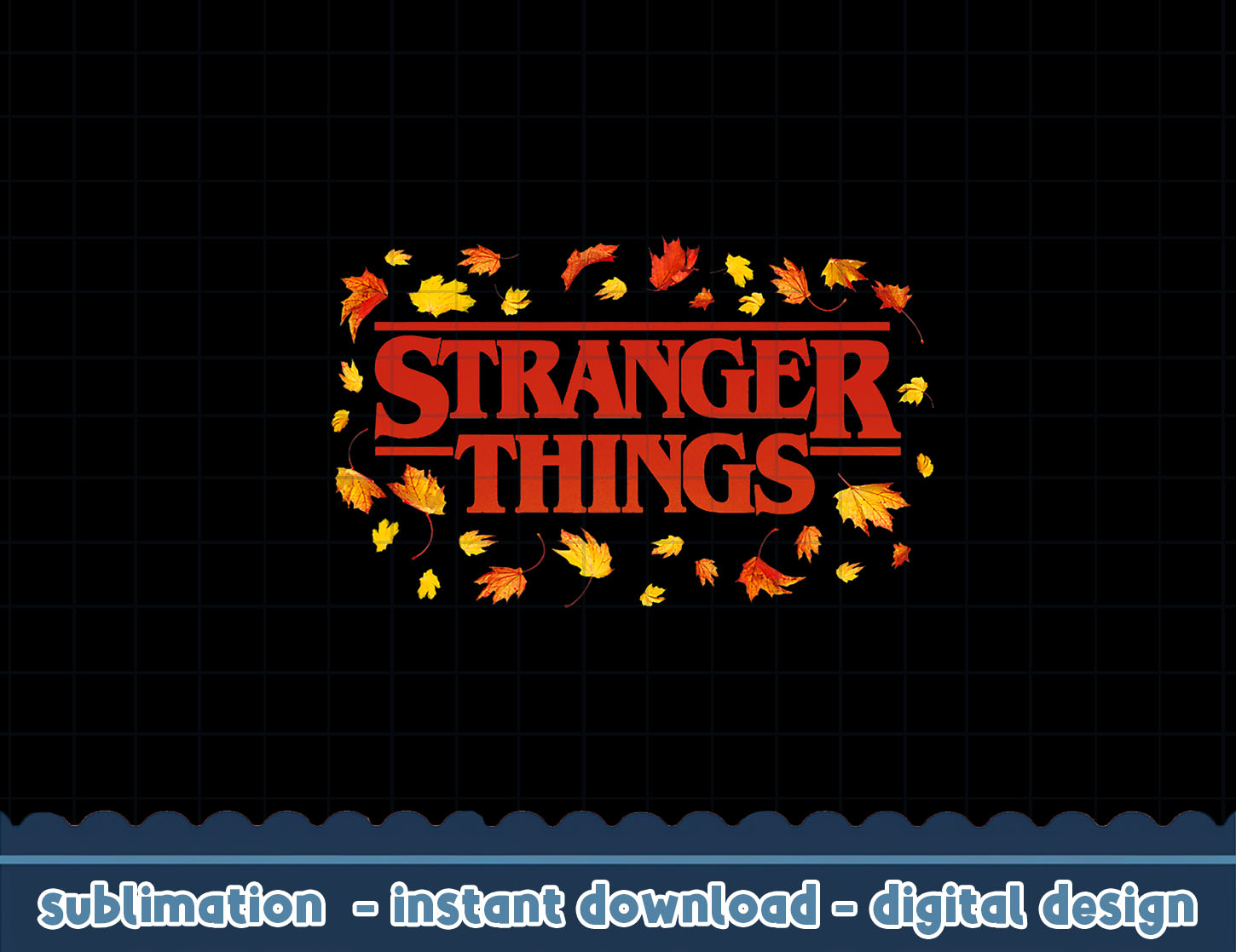 Stranger Things Halloween Fall Leaves Strange Logo png,digit | Inspire ...