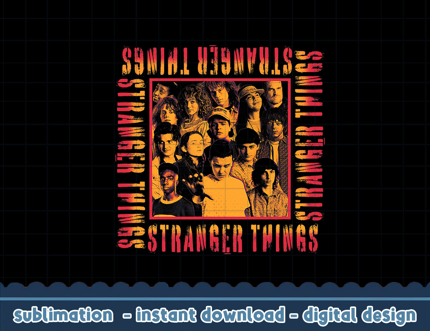 Stranger Things Halloween Full Cast Box Up Poster png,digita - Inspire ...