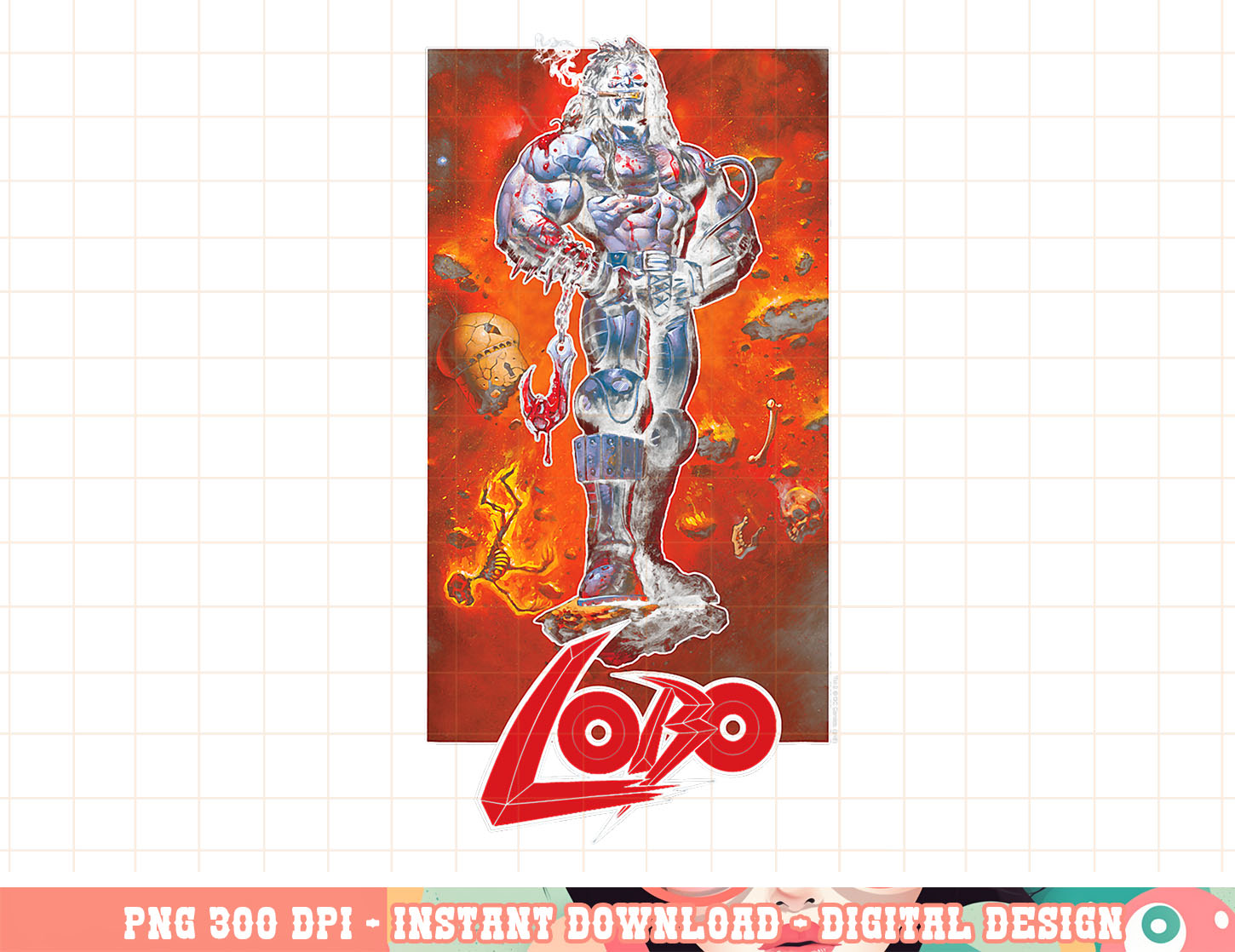 Lobo Pose png, digital print,instant download | Inspire Uplift