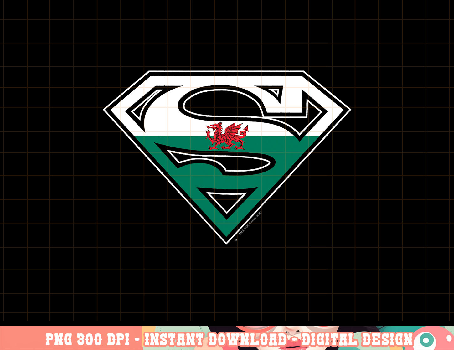 Superman Welsh Shield png, digital print,instant download | Inspire Uplift