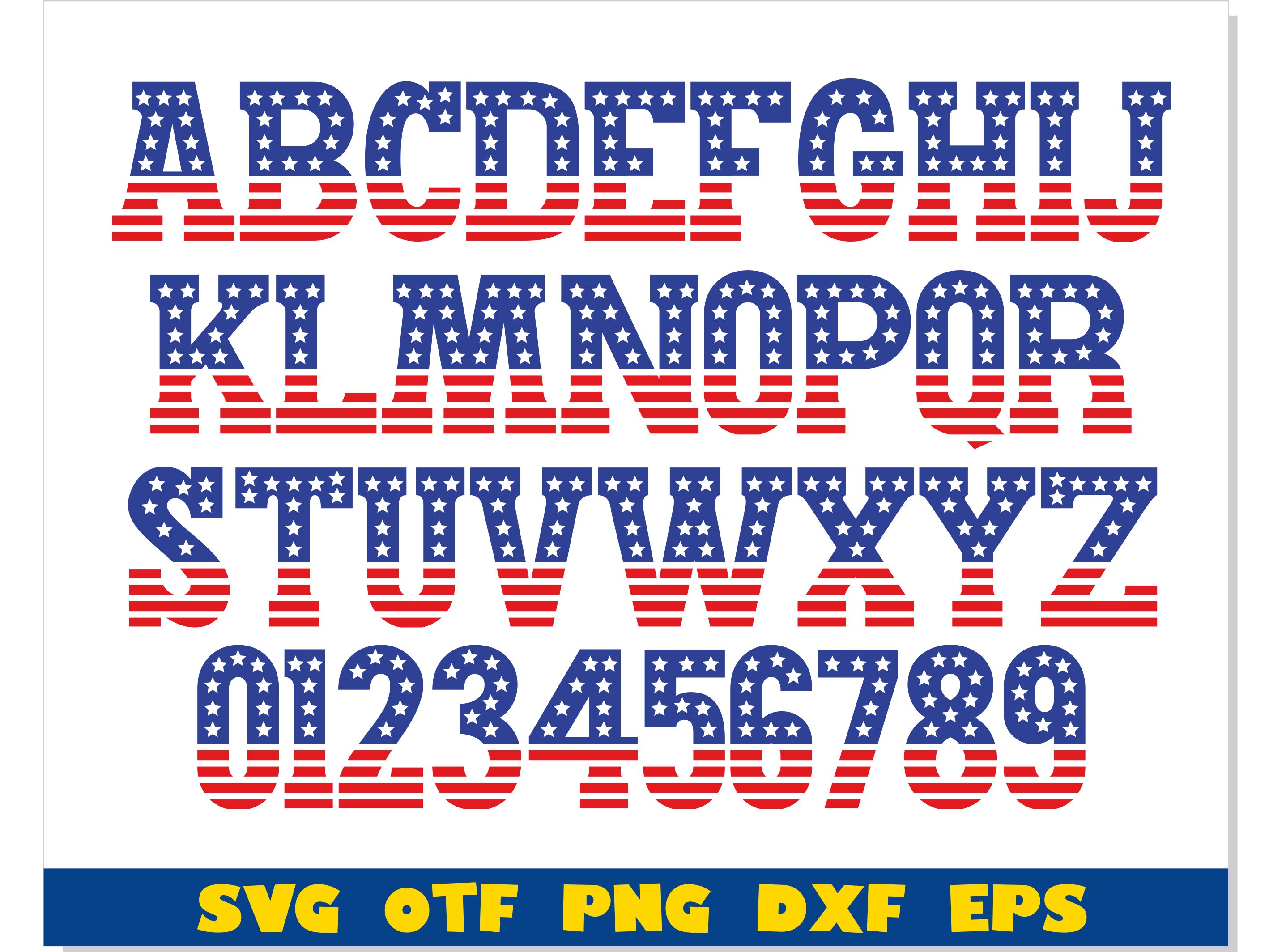USA Flag Font svg Cricut, USA Flag Font otf, USA Flag Font p | Inspire ...
