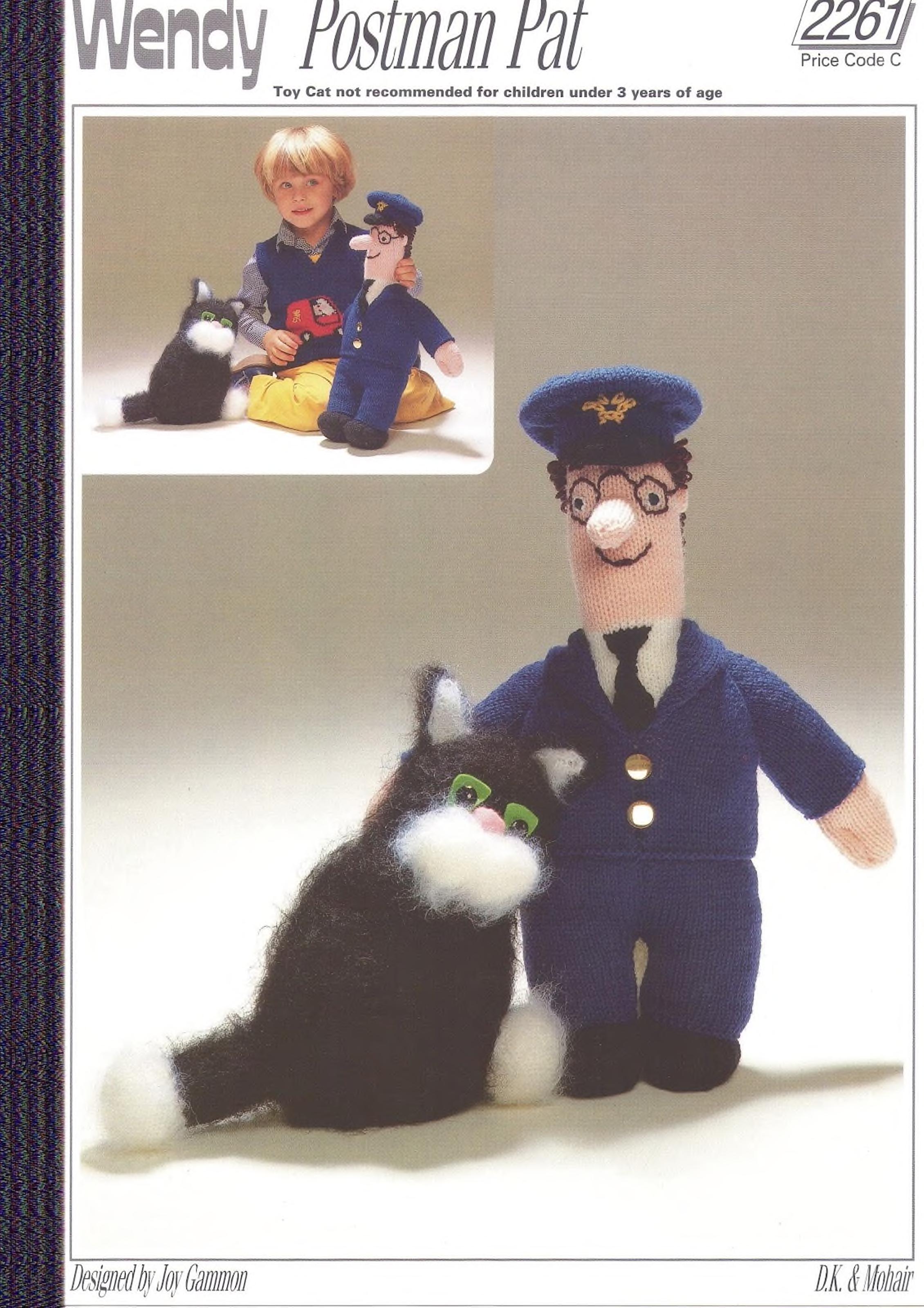 Postman Pat Doll and Cat Knitting pattern - Stuffed Toy Vint | Inspire ...