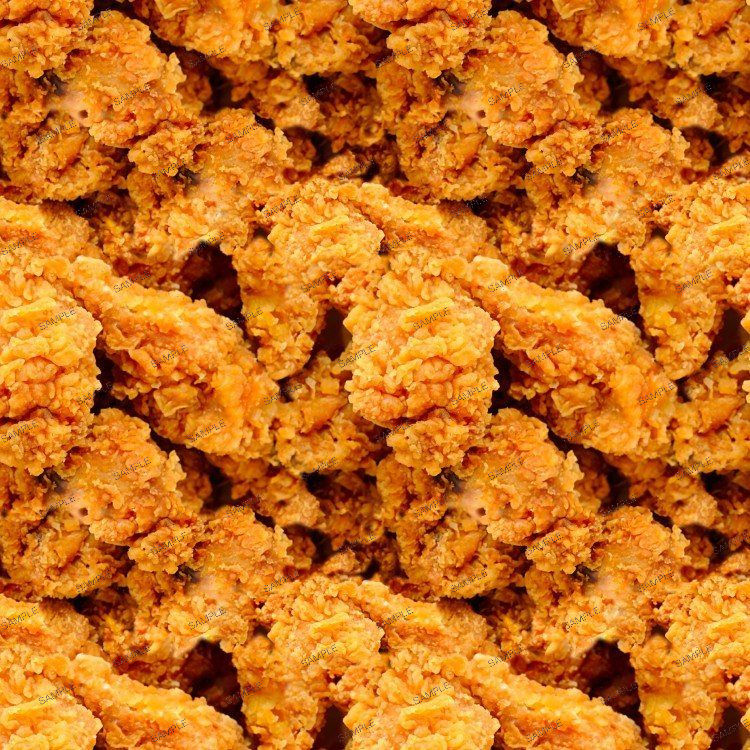 Fried Chicken Seamless Tileable Repeating Pattern | Inspire Uplift