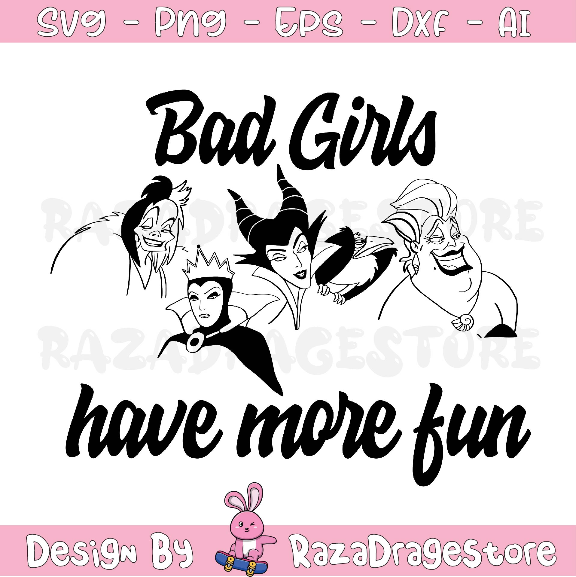 Bad Girls Have More Fun Svg, Villains Svg, Bad Girls Svg, Vi | Inspire ...