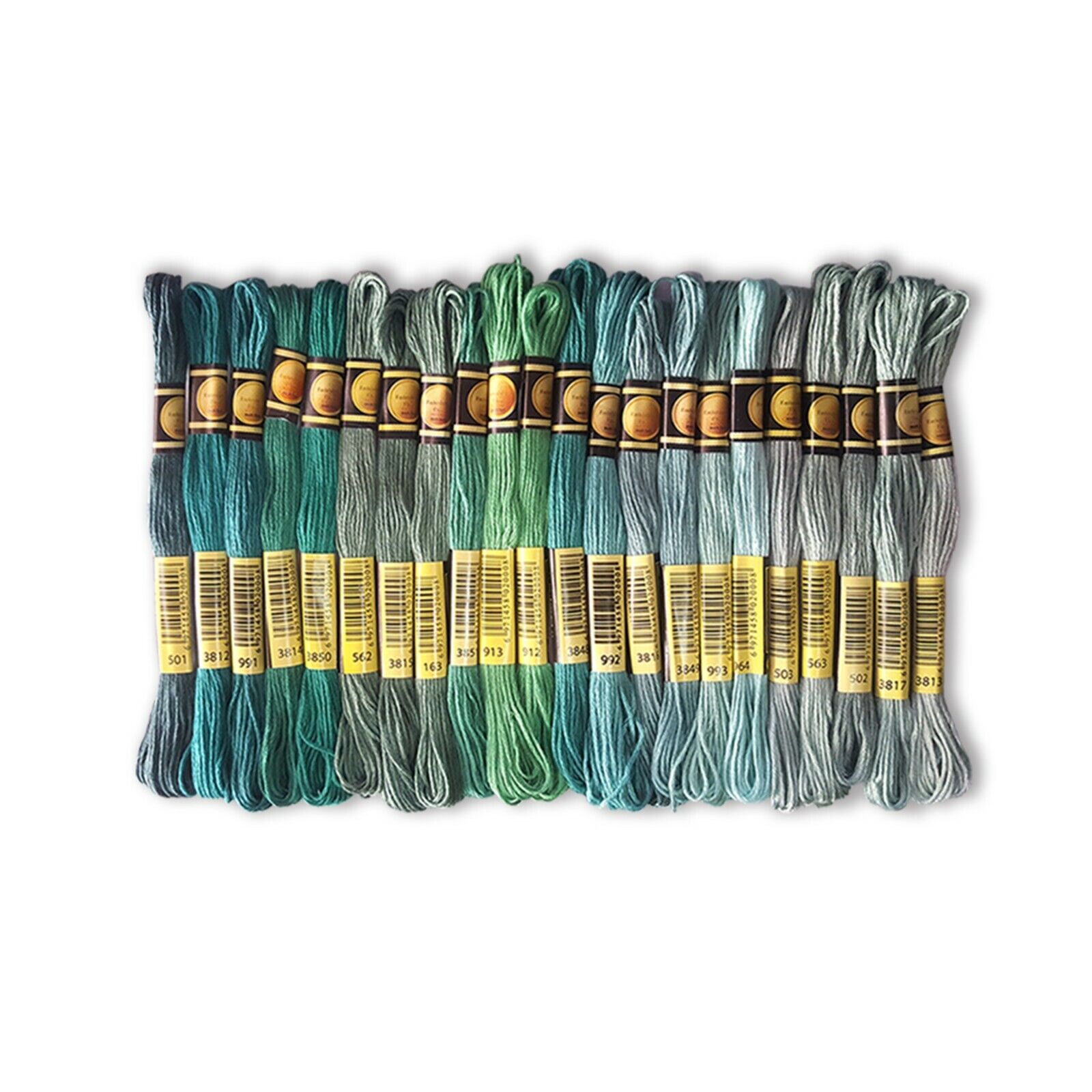 Floss Thread Skein 6 Strands Hand Embroidery Aqua Shades 22 | Inspire ...
