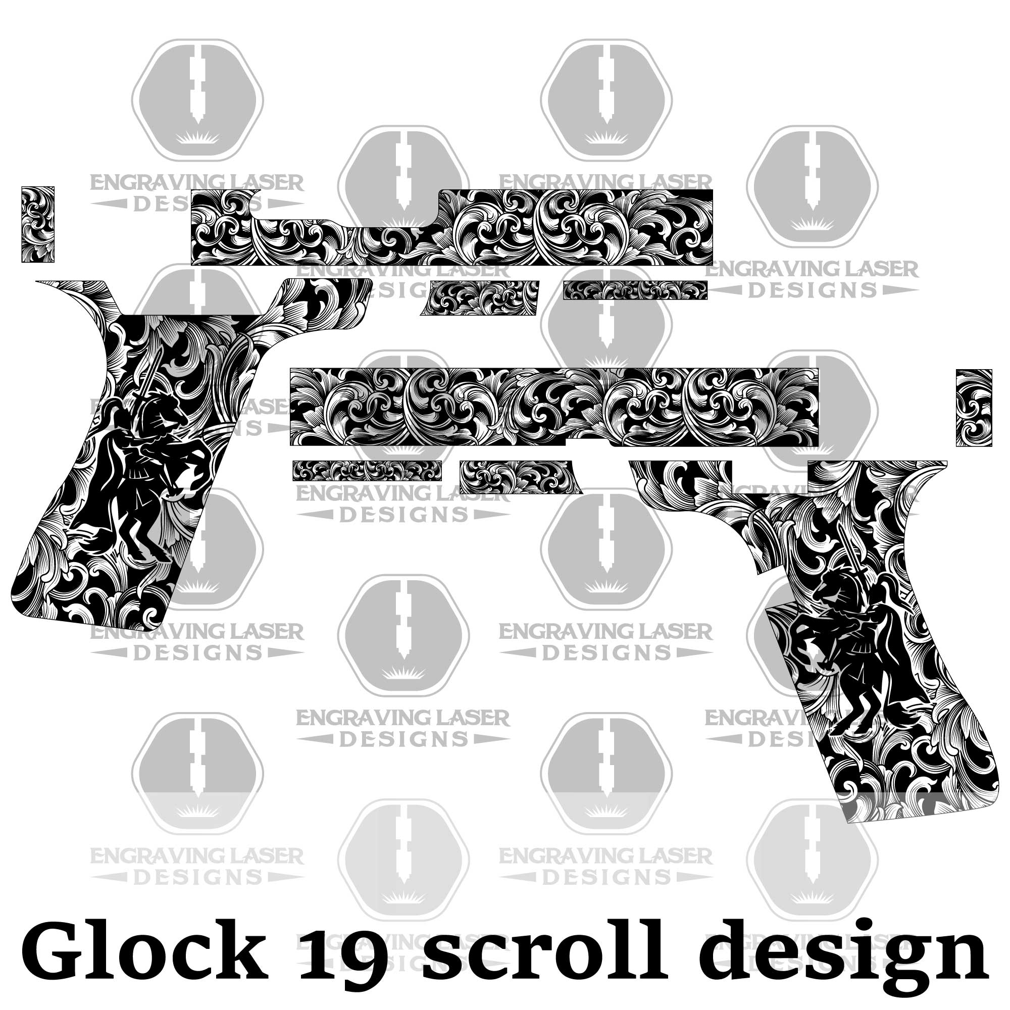 This Engraving Laser Glock 19 scroll design | Inspire Uplift