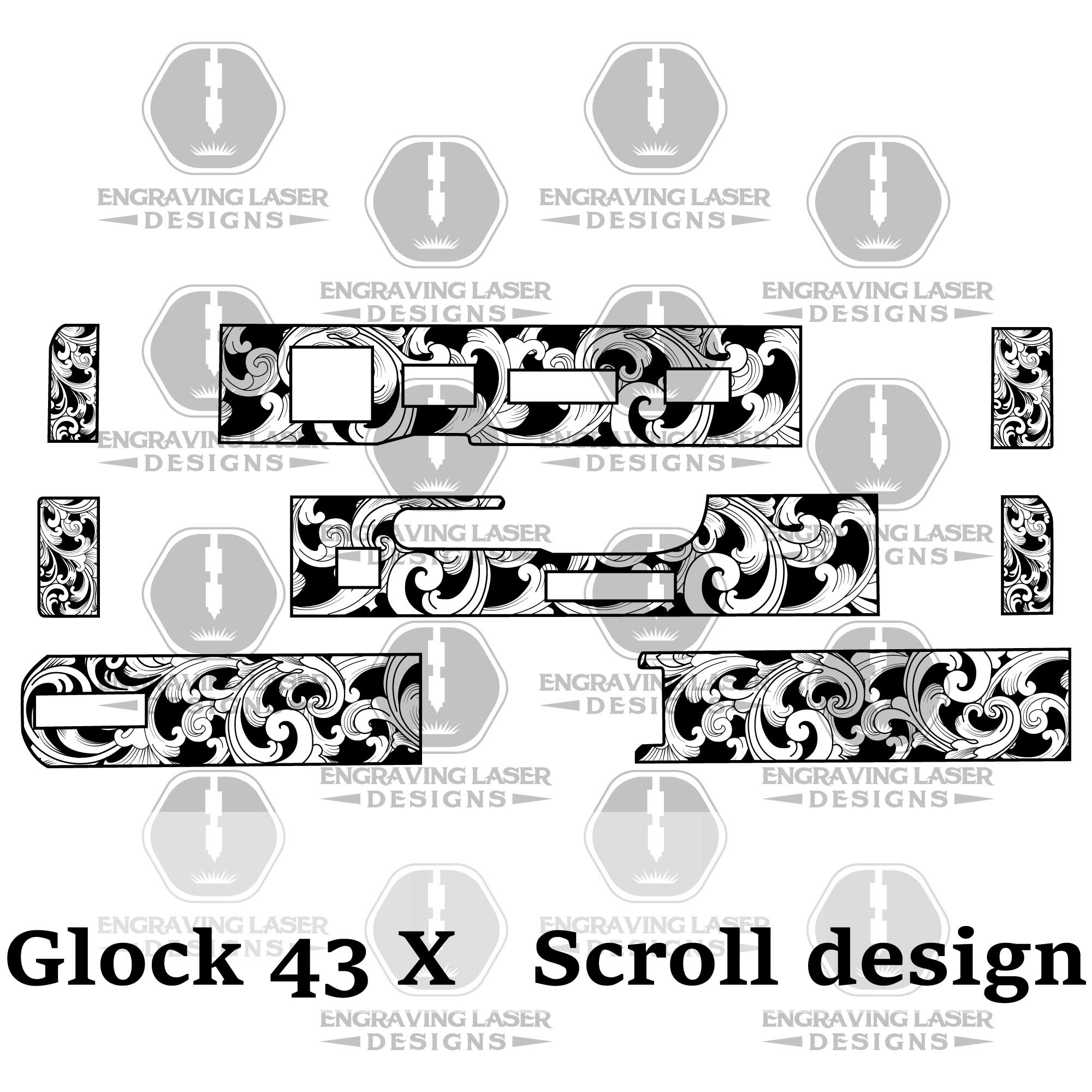 This Engraving Laser Glock 43 X Scroll design | Inspire Uplift