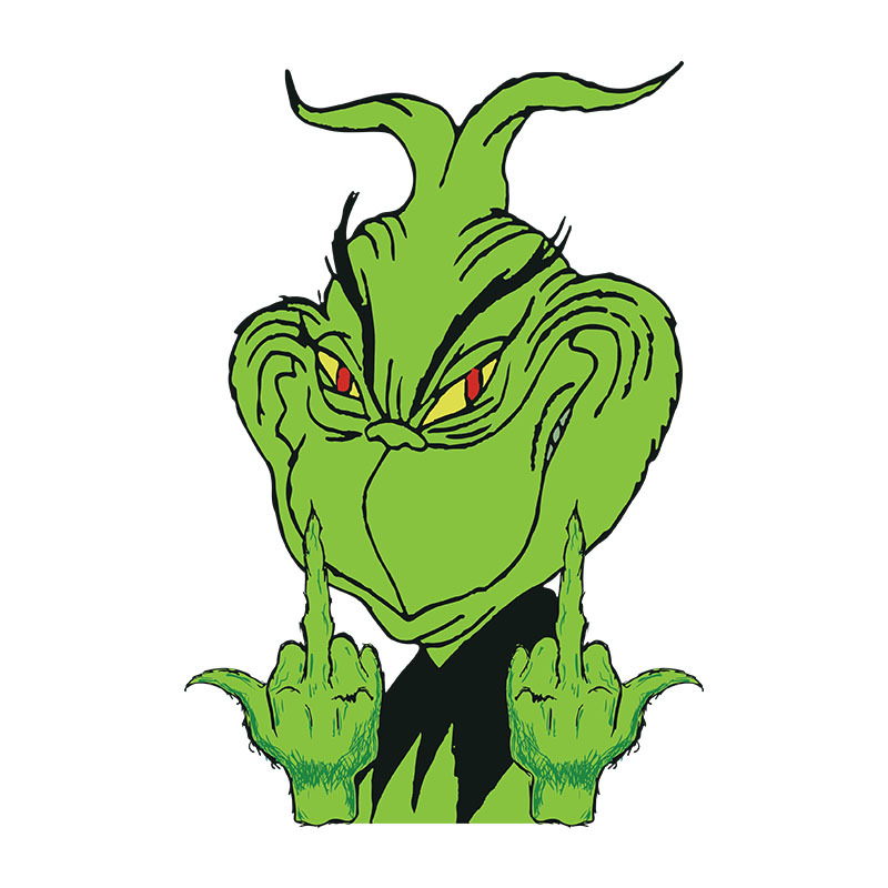 The Grinch Middle Finger Christmas Svg, silhouette svg fies | Inspire ...