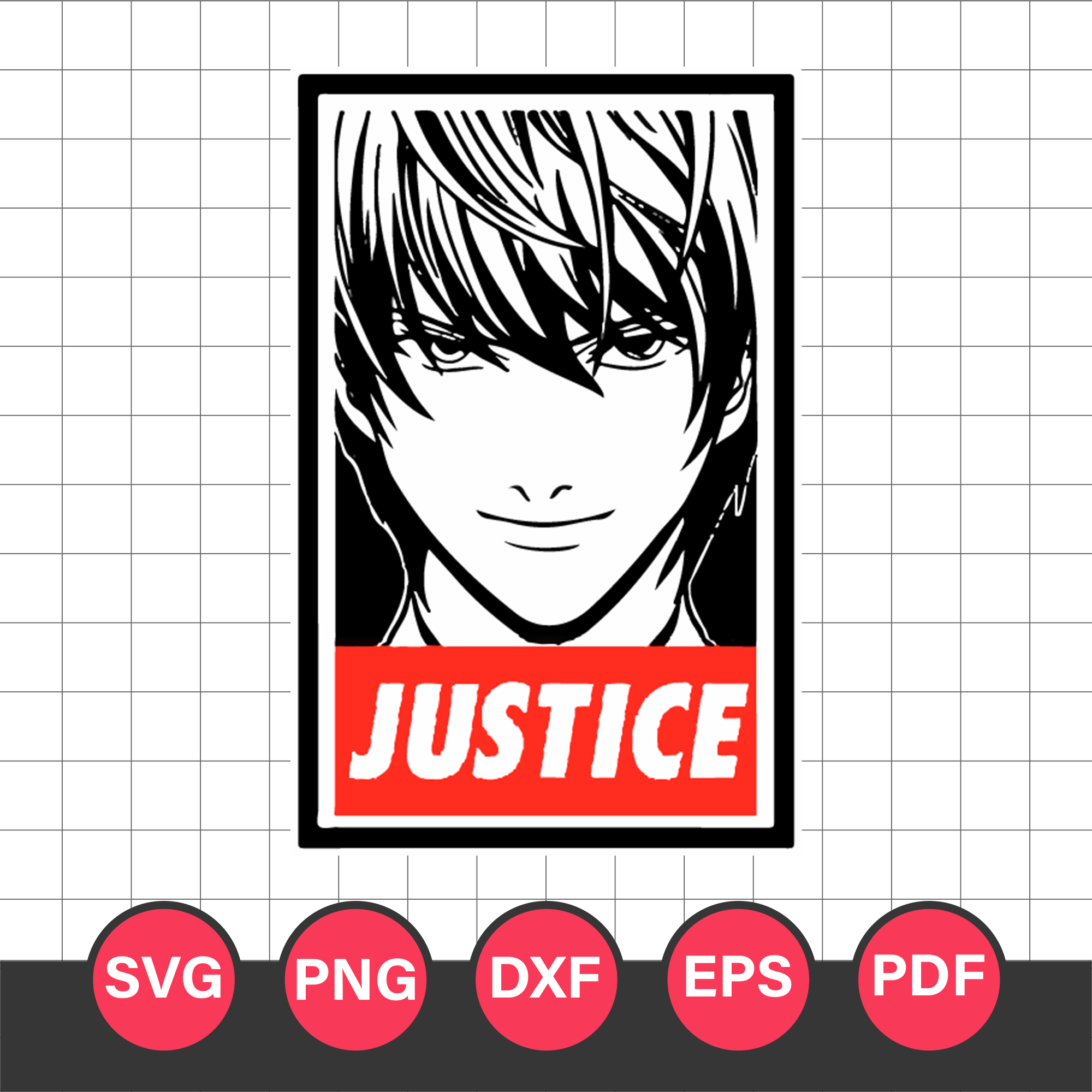 Yagami Raito Svg, Kira Svg, Death Note Svg, Justice Svg, Jap | Inspire ...