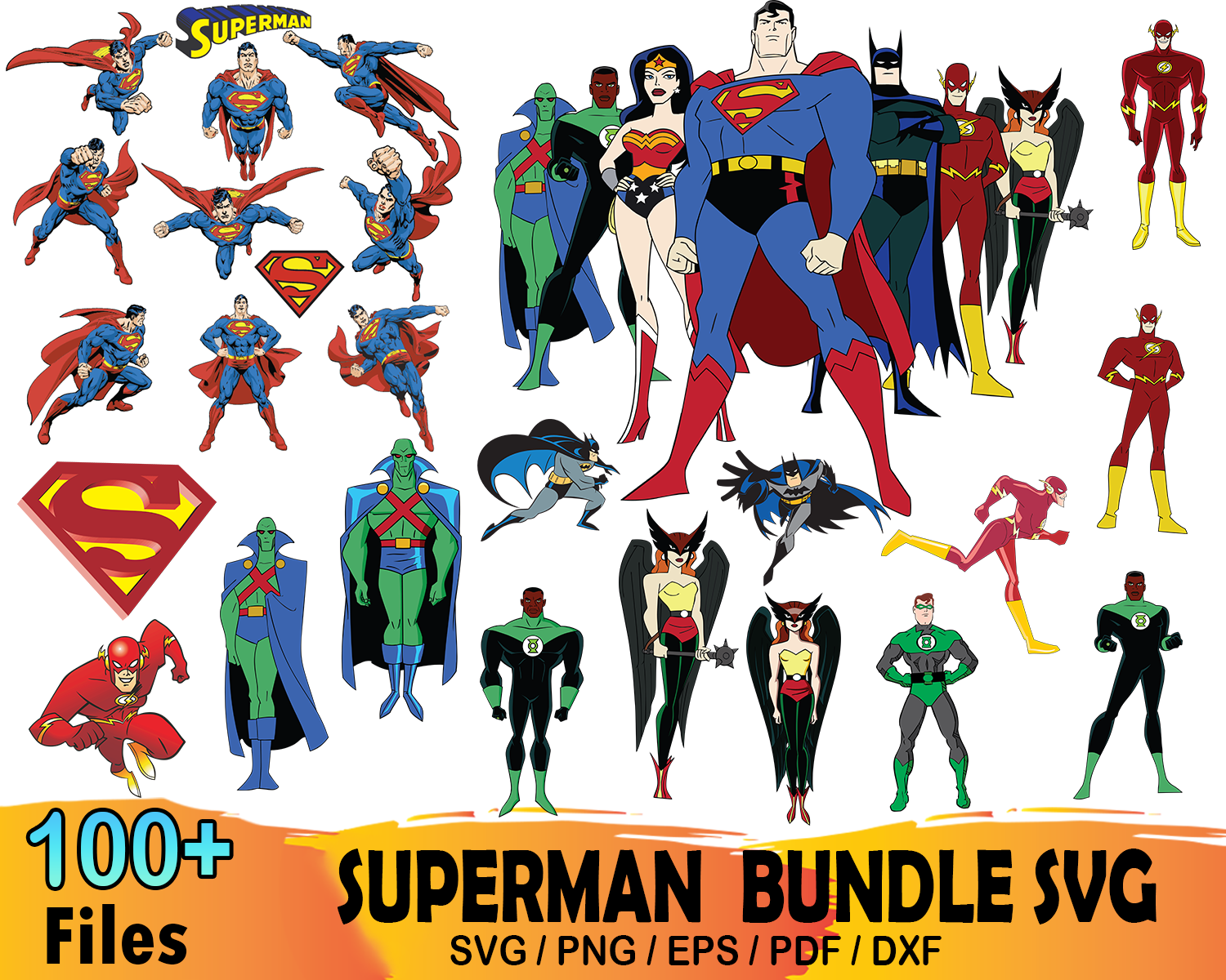 100 Superman Svg Bundle, Superman Svg, Superhero Svg - Inspire Uplift