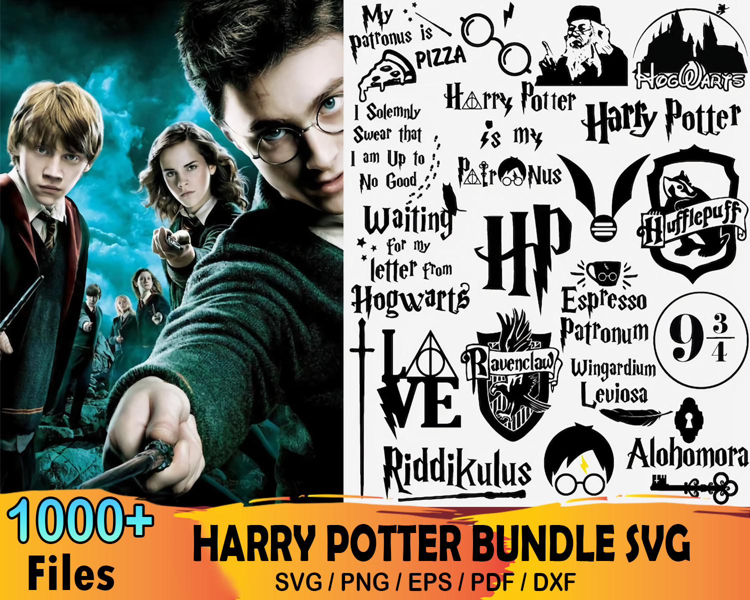 1000 Harry Potter Svg Bundle, Harry Potter Svg, Harry Potter | Inspire ...