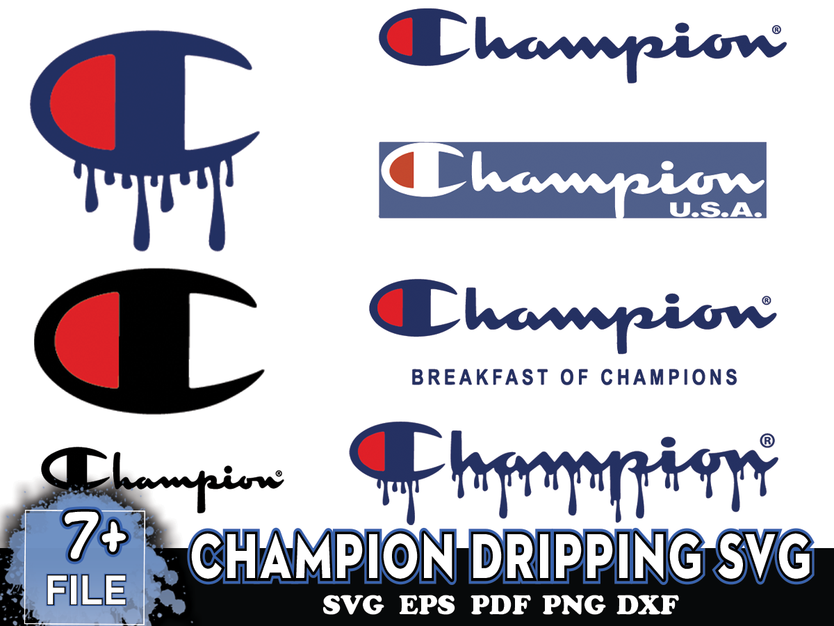 Champion Dripping Svg, Dripping Logo Svg, Logo Brand Svg | Inspire Uplift