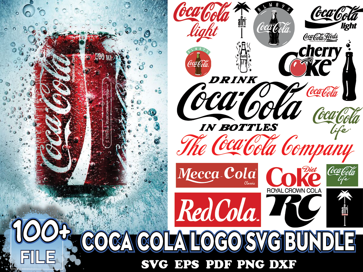 100 Coca Cola Bundle Svg, Trending Svg, Cola Logos Svg | Inspire Uplift