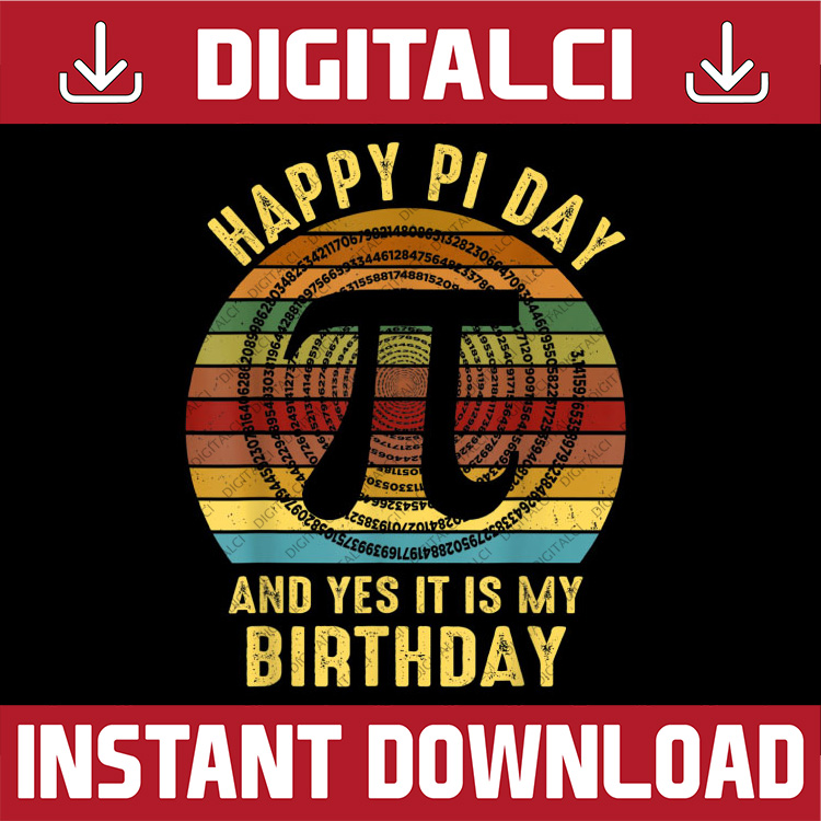 Born on Pi Day Birthday Decorations Happy 14 March 14th Funn - Inspire ...