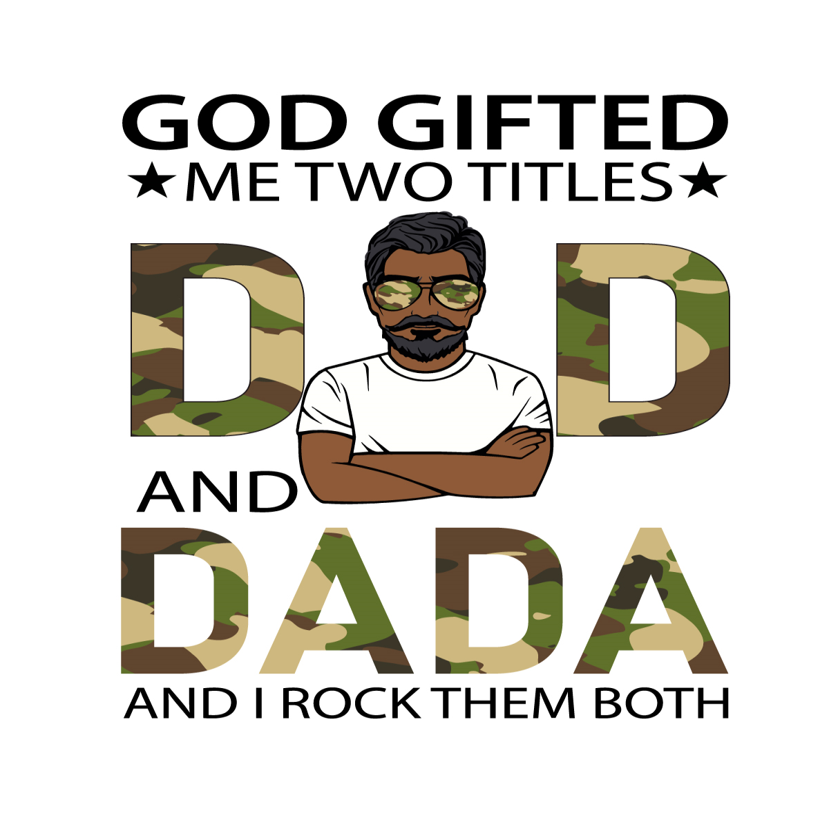 God Gifted Me Two Titles Dad And Dada Svg, Fathers Day Svg, | Inspire ...