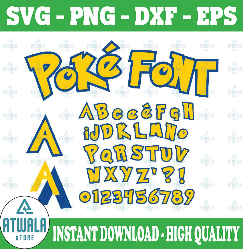Pokemon Font Svg Layered Cricut , Pokemon Font Svg, Pokemon | Inspire ...