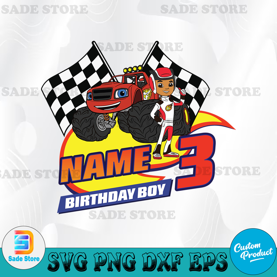 Custom Blaze and the monster machines Birthday Svg, AJ and B | Inspire ...